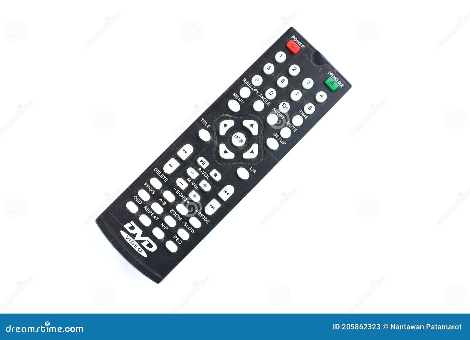 Top View TV Remote Isolate on White Background.concept of Watching TV ...