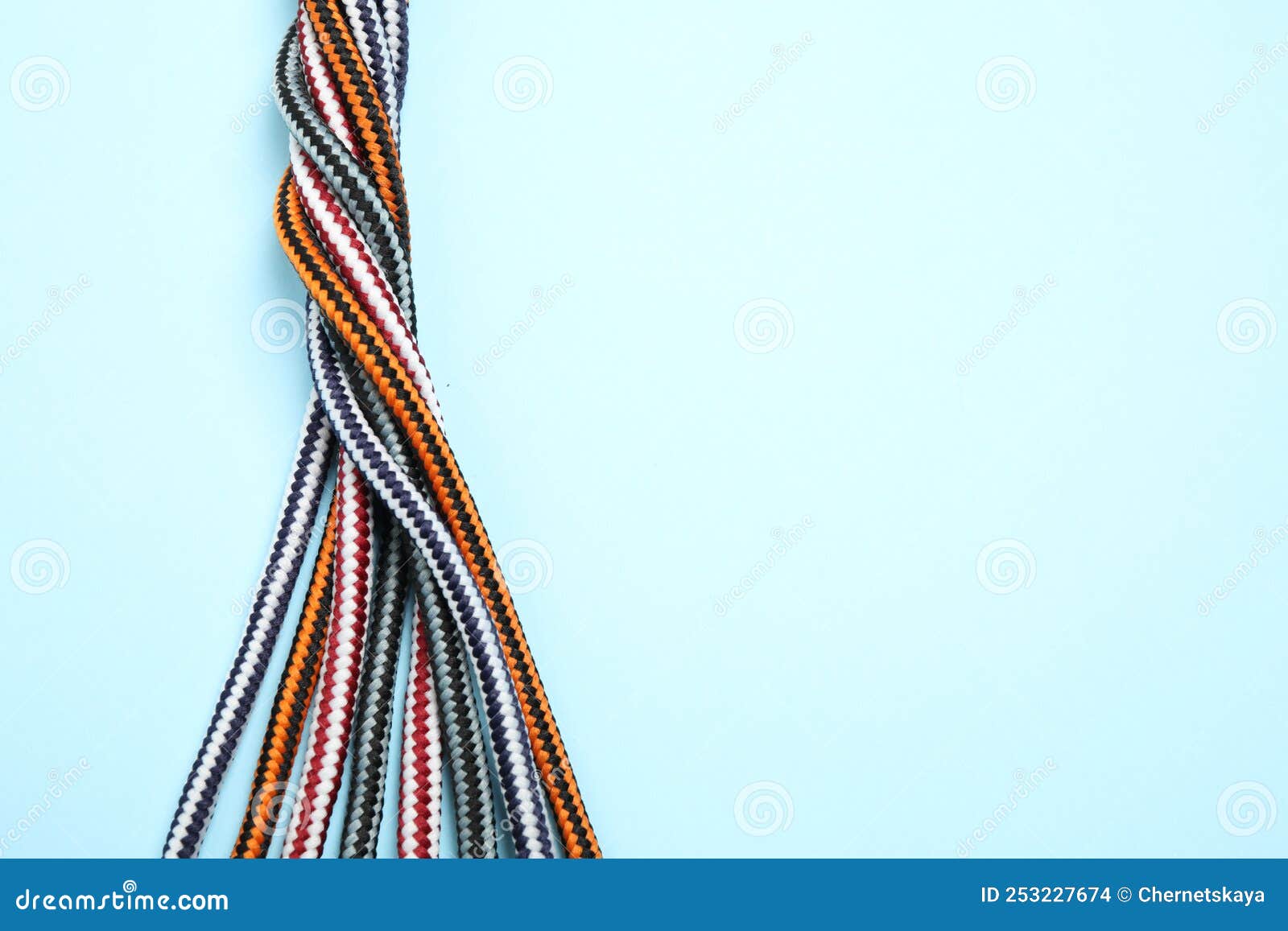 Twisted Colorful Ropes Isolated. Unity Concept Royalty-Free Stock ...