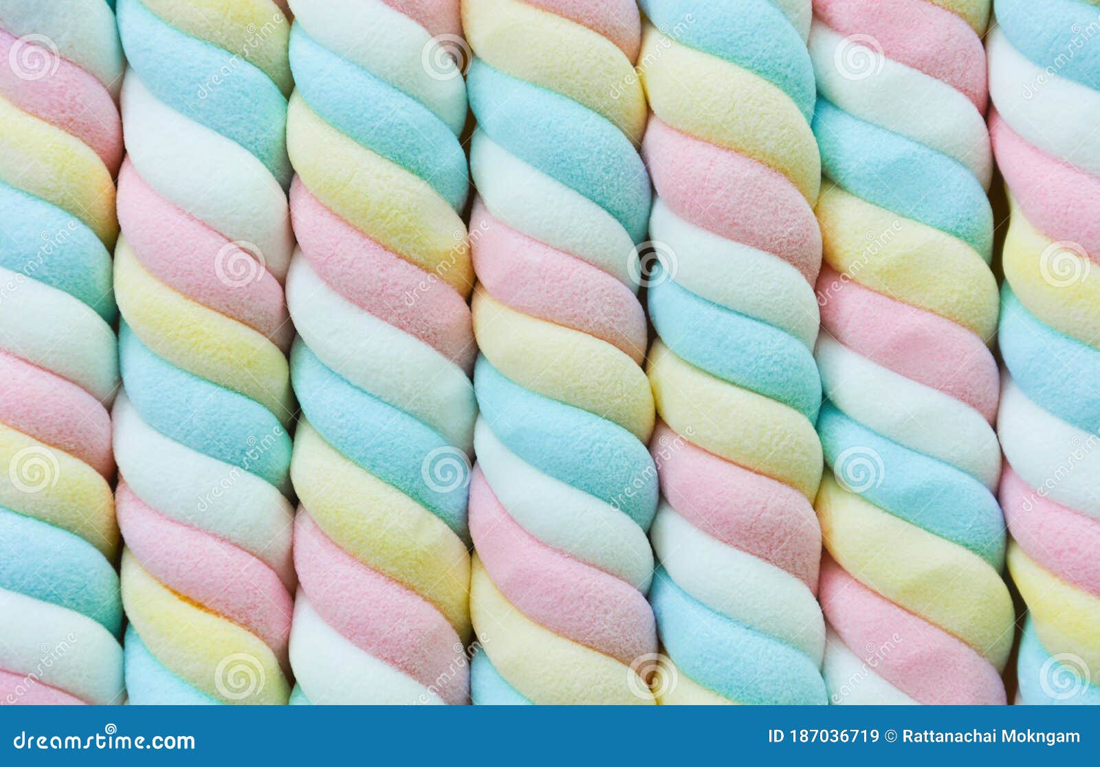 Top View Twisted Pastel Color Marshmallow Texture for Background Stock ...