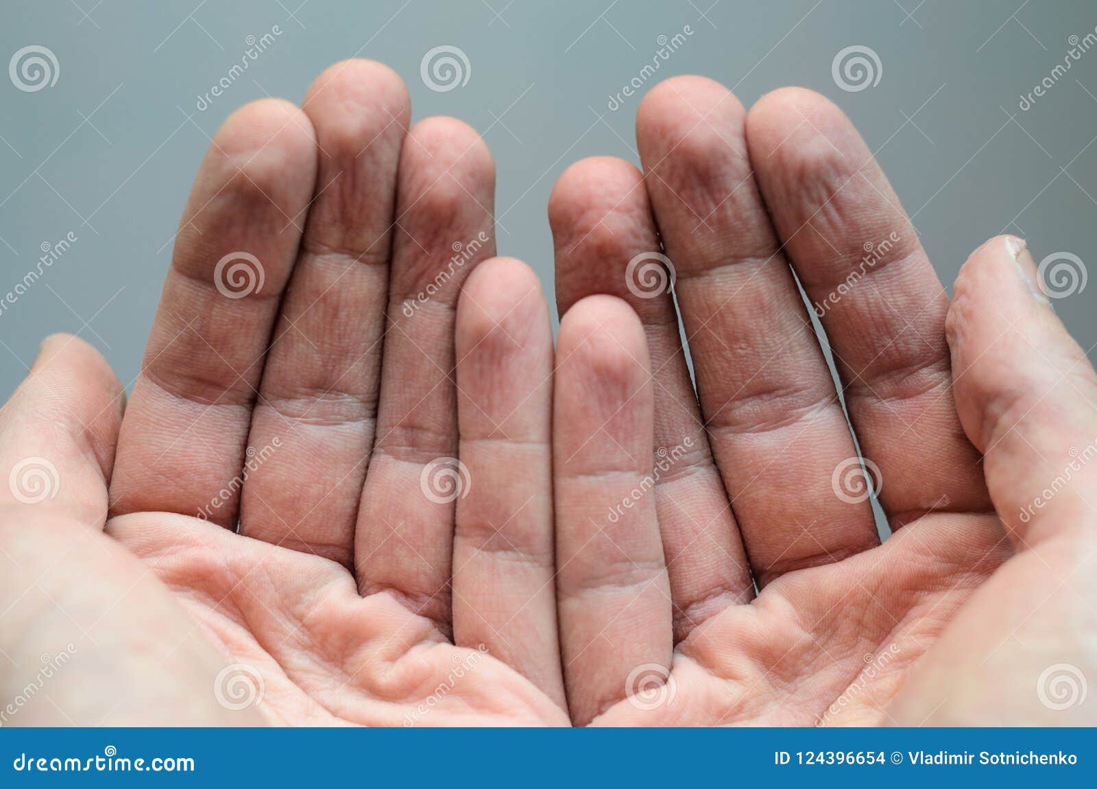 Top View of Two Empty Hands Stock Photo - Image of hope, begging: 124396654