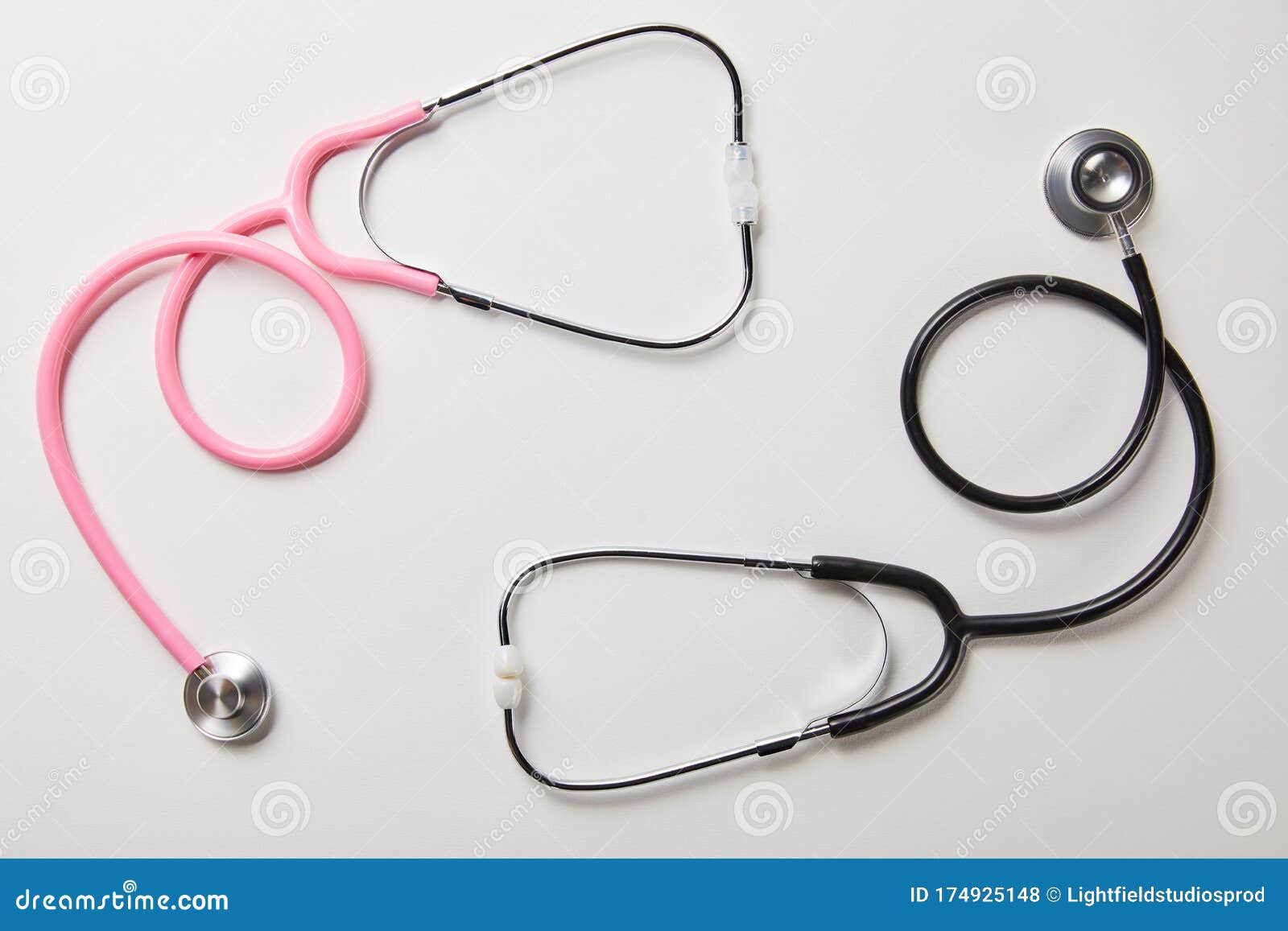 Top View of Two Medical Stethoscopes Stock Photo - Image of clinical ...