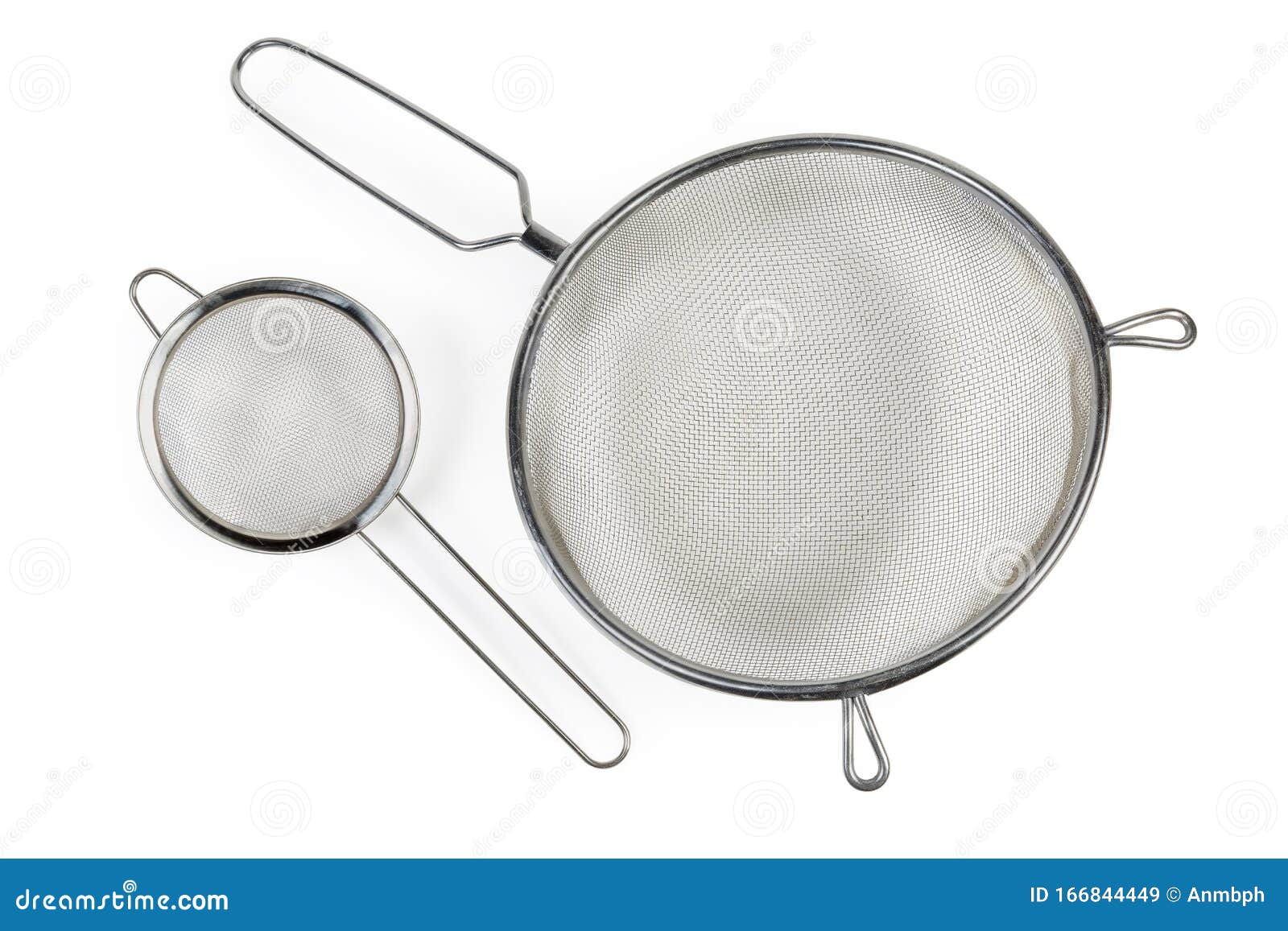 Top View of Two Round Stainless Steel Sieve Different Sizes Stock Image ...