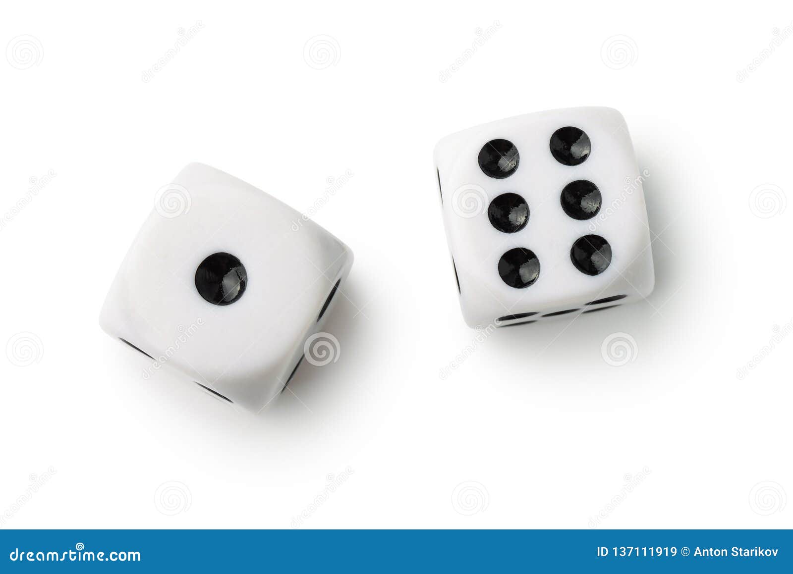 Top View of Two White Dices Stock Image - Image of dice, chance: 137111919
