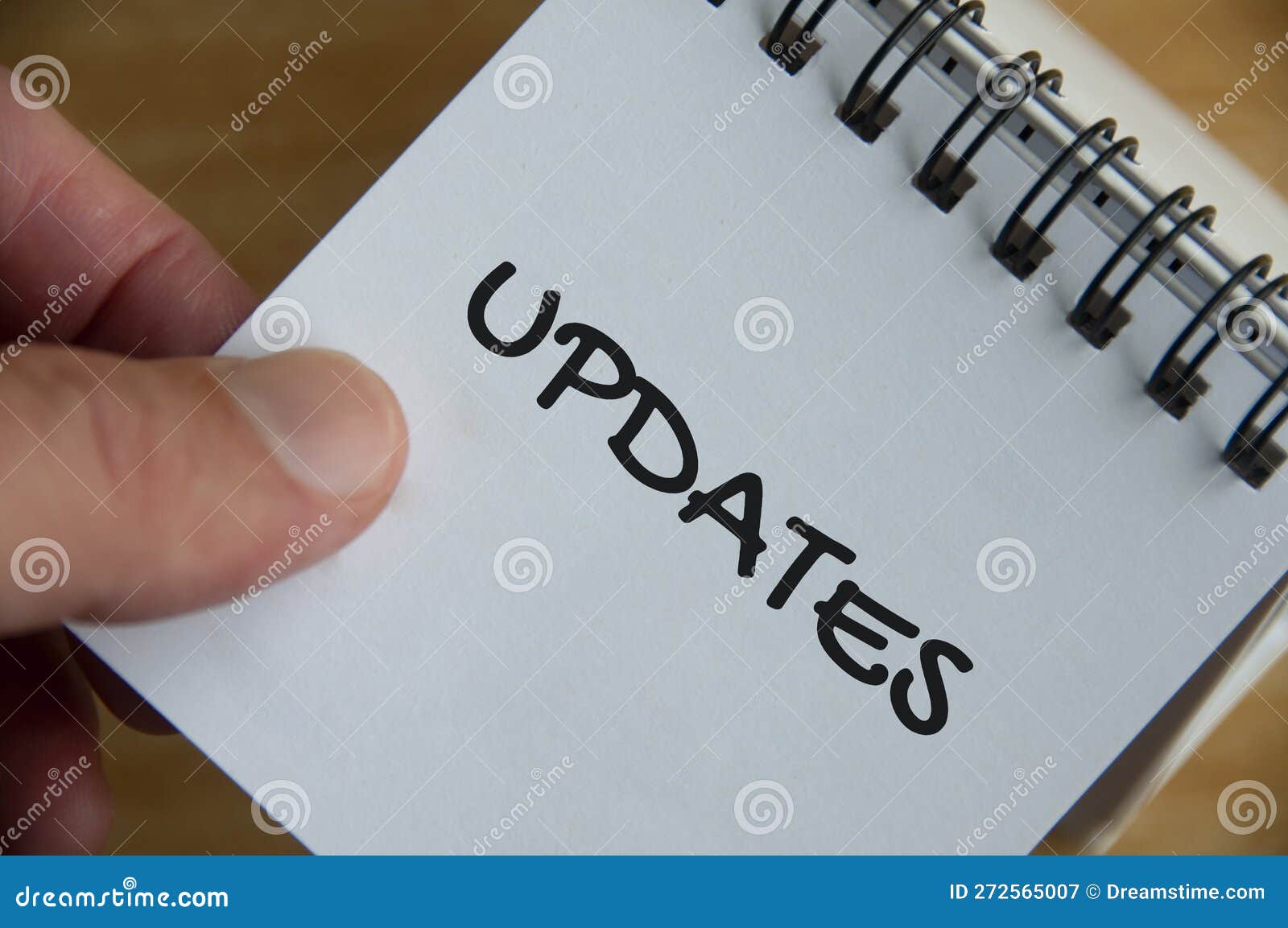 Top View of Update Text on White Notepad. Business Update Concept Stock ...
