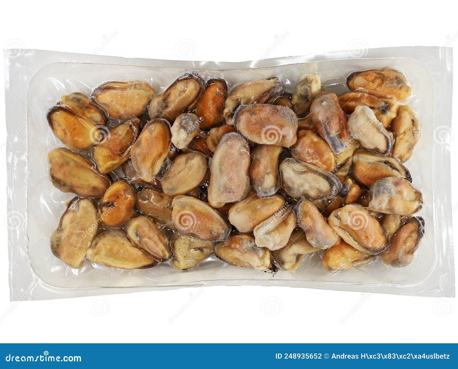 Packed Frozen Mussels Isolated, Frozen Peeled Mussel, Mussels Meat ...