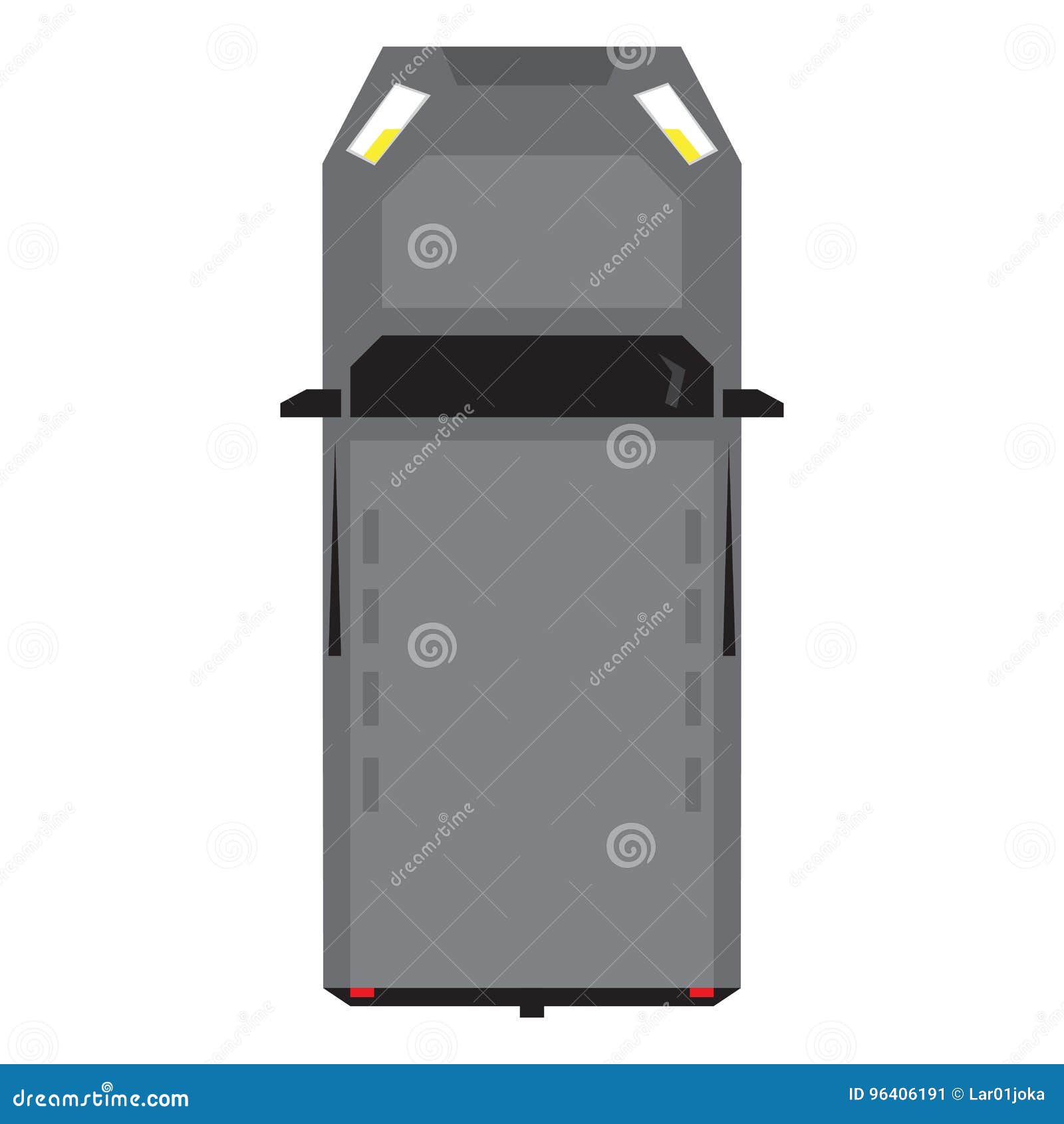 Top view of a van stock vector. Illustration of symbol - 96406191