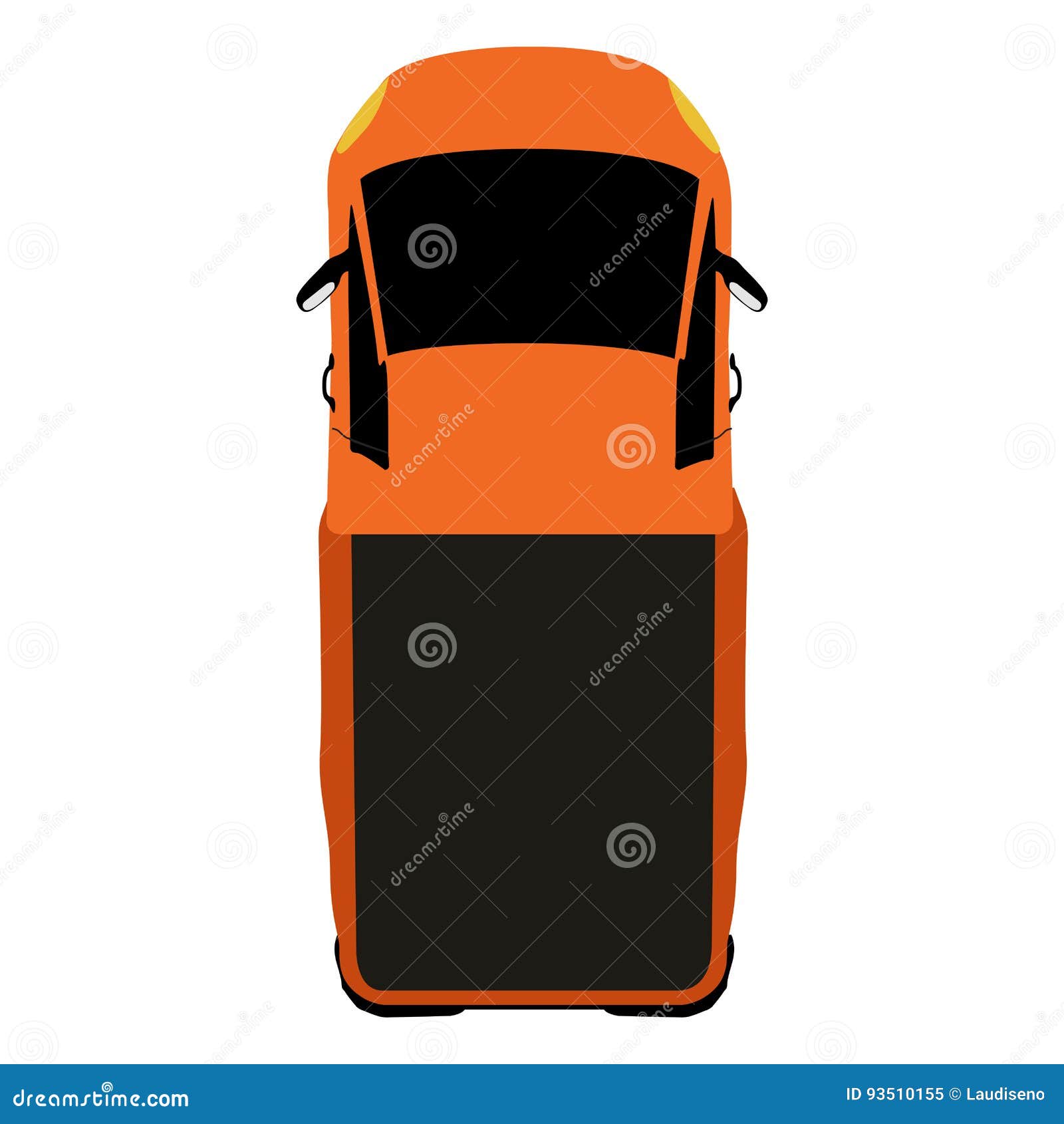 Top view van stock vector. Illustration of digitally - 93510155