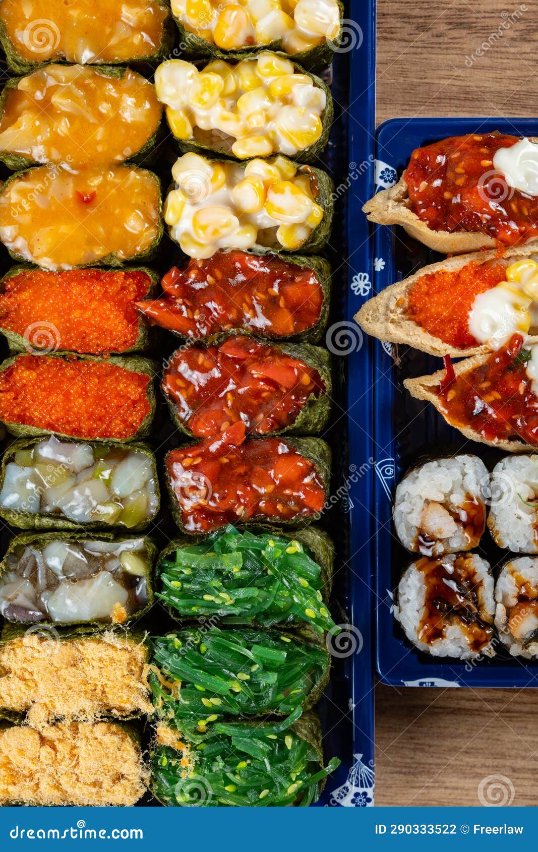 Various Sushi Vertical Composition Stock Photo - Image of freshness ...