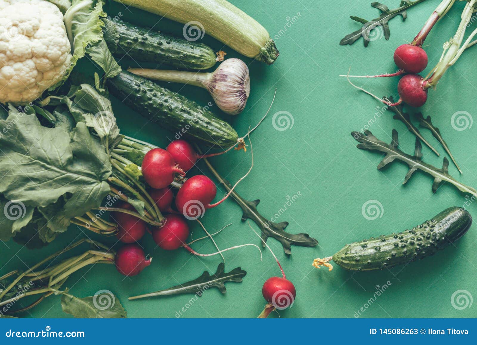 Top View on Various Vegetables Stock Image - Image of diet, natural ...