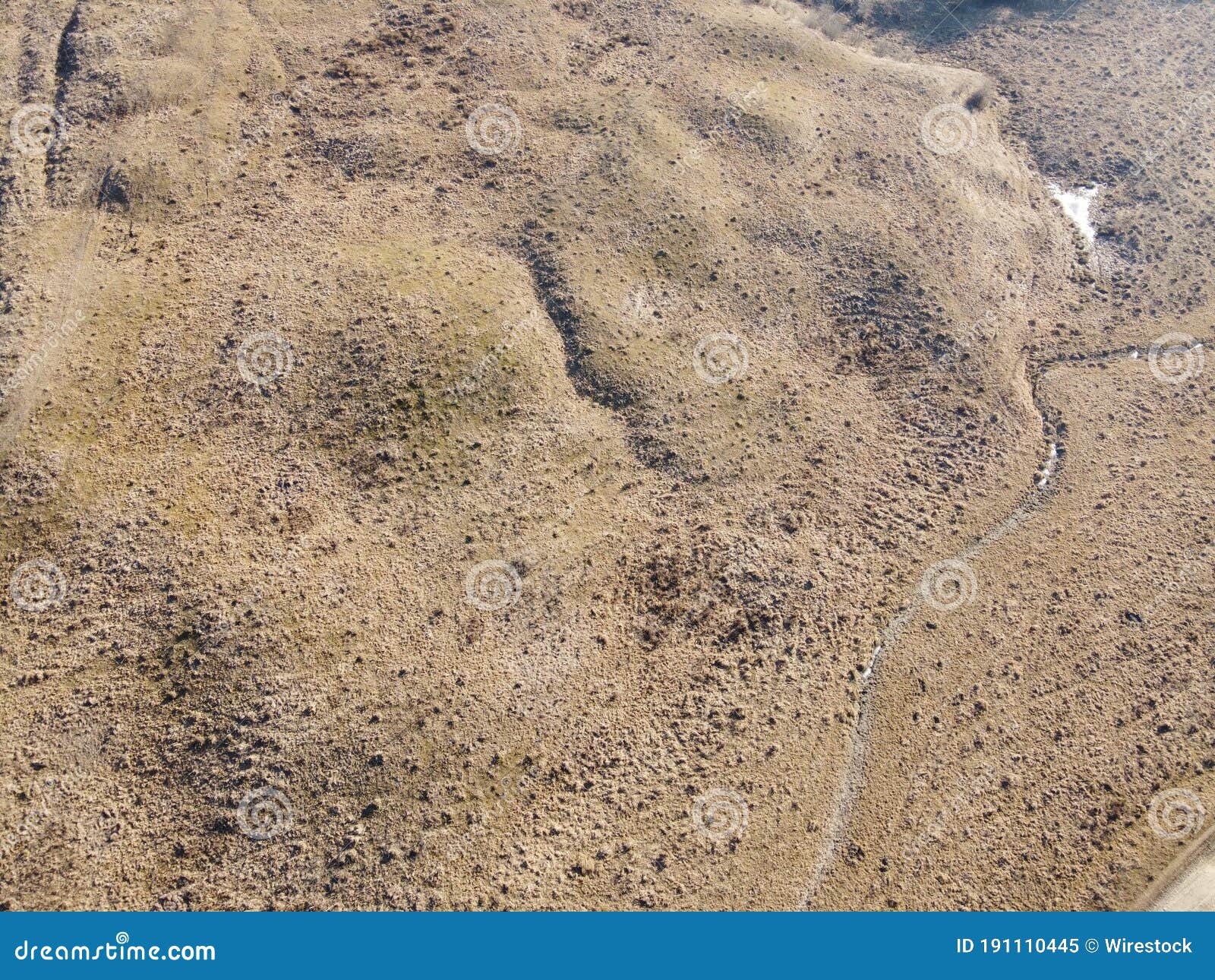 Top View of a Vast Desert with Sandy Soil Ground Stock Image - Image of ...