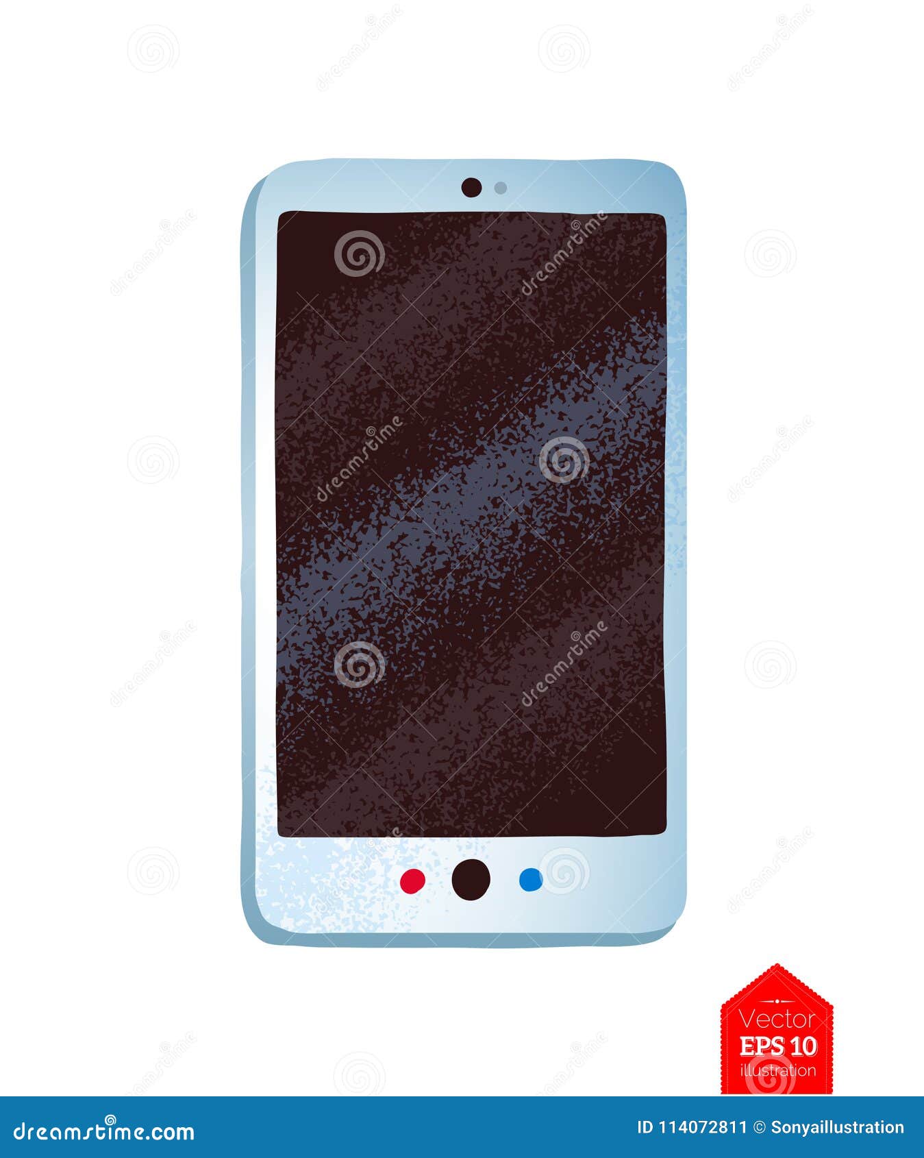 Top View Illustration of Smartphone Stock Vector - Illustration of ...