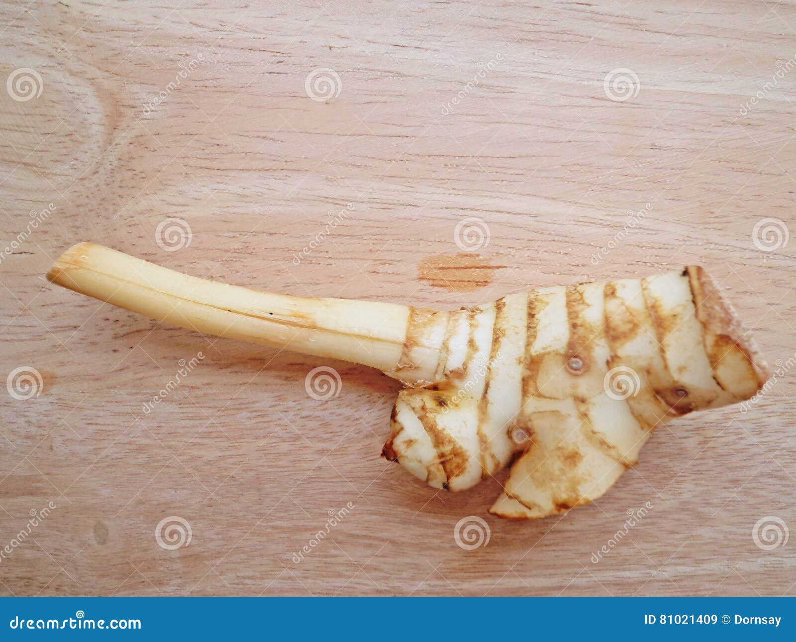 Top View Vegetable with Galangal on Wooden Background Stock Image ...
