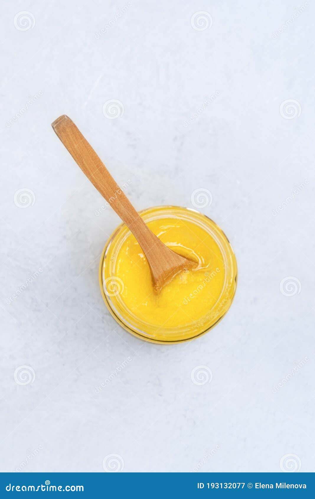Top View of Vegetarian Ghee Butter Stock Image - Image of spoon ...
