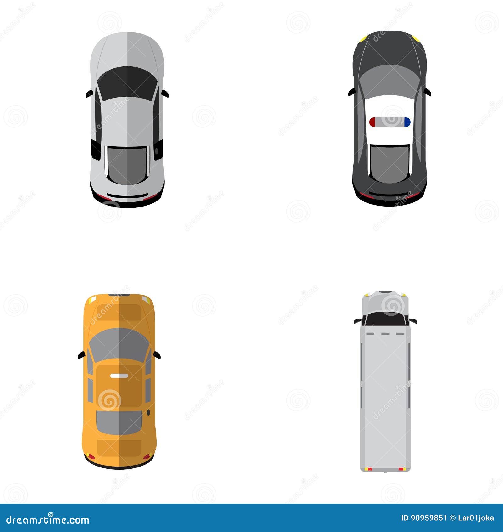 Top view vehicles stock vector. Illustration of vehicle - 90959851