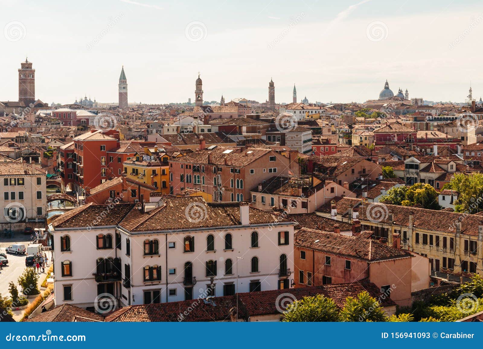 Top view of Venice stock image. Image of cityscape, european - 156941093