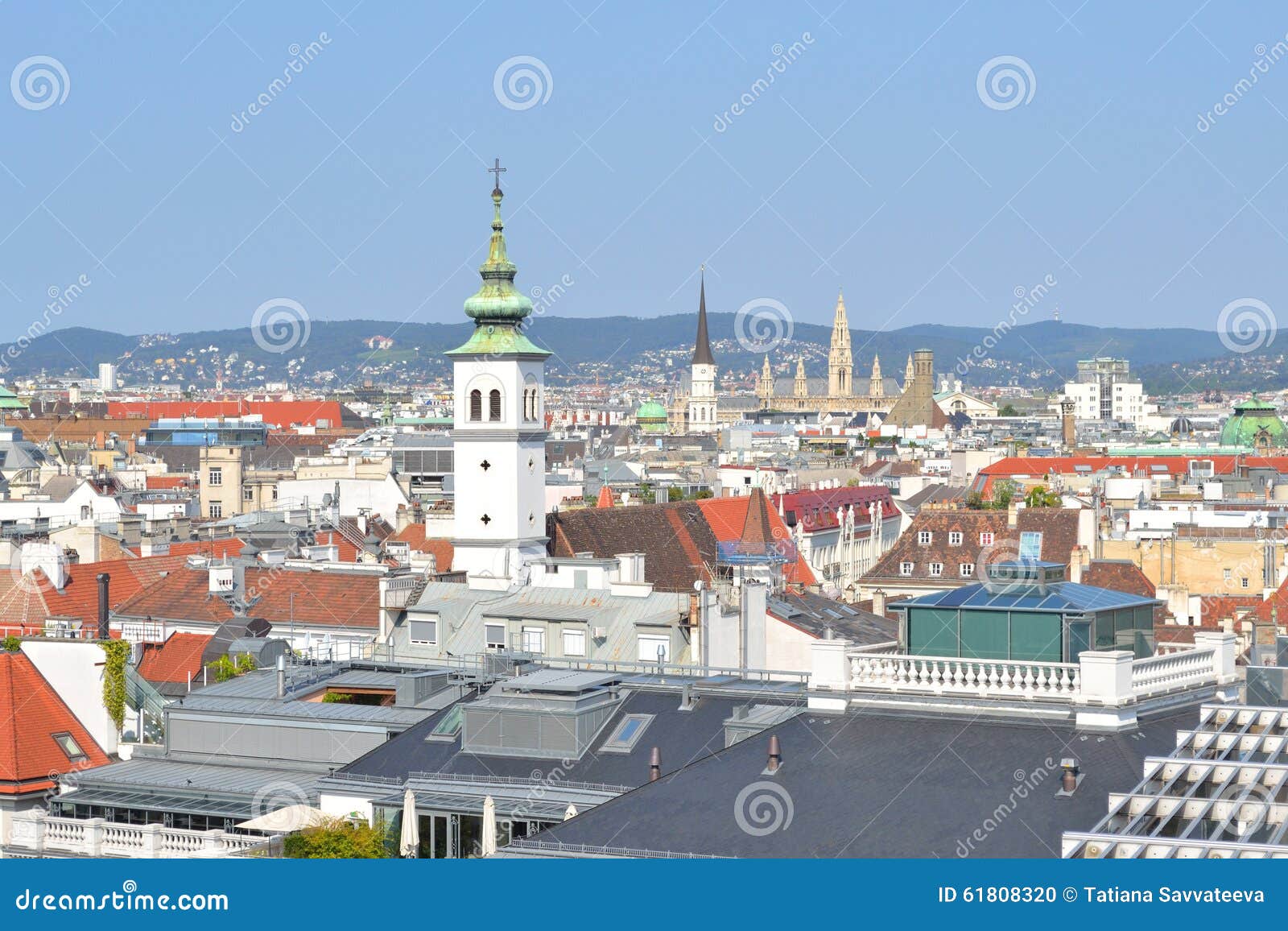 Top-view of Vienna stock photo. Image of view, architecture - 61808320