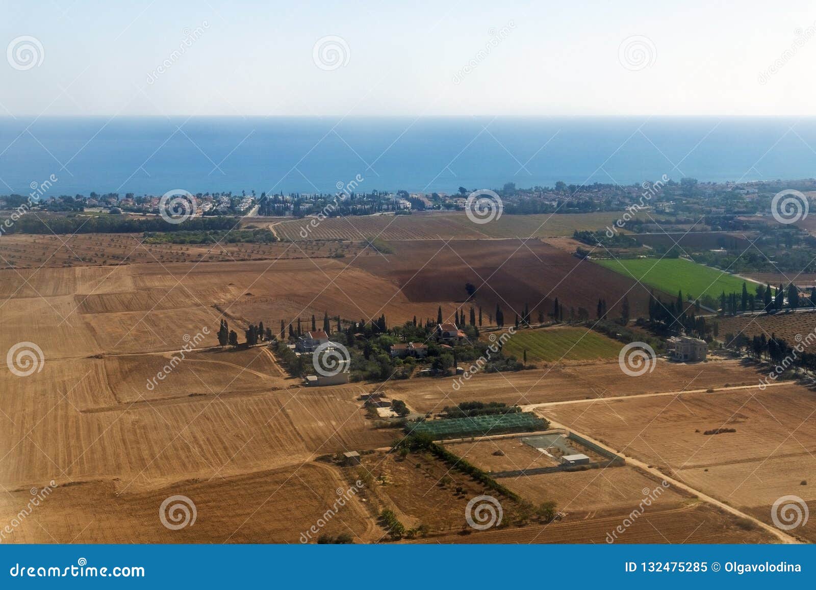 Top View of Village of Pervolia, Cyprus Stock Image - Image of ...