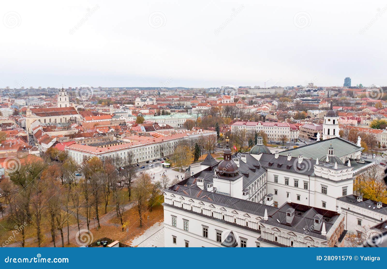 Top view of Vilnius stock image. Image of history, lithuania - 28091579