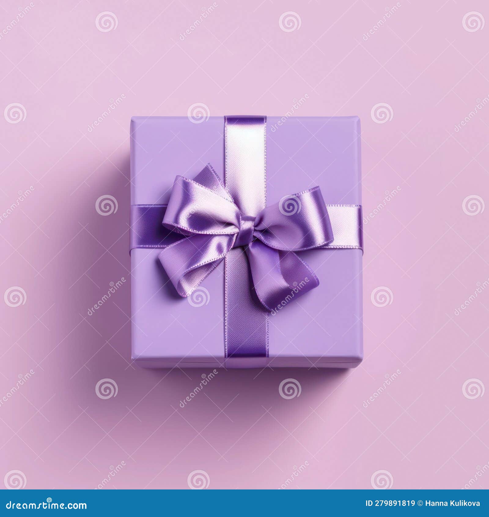 Violet gift box. stock illustration. Illustration of view - 279891819