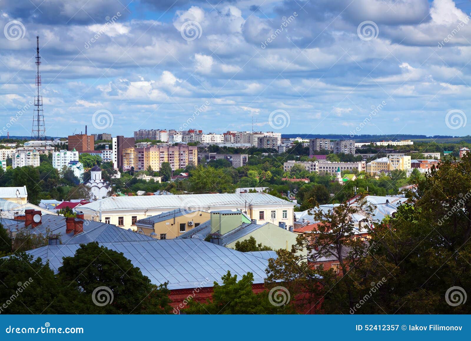 Top view of Vladimir stock image. Image of panorama, architecture ...