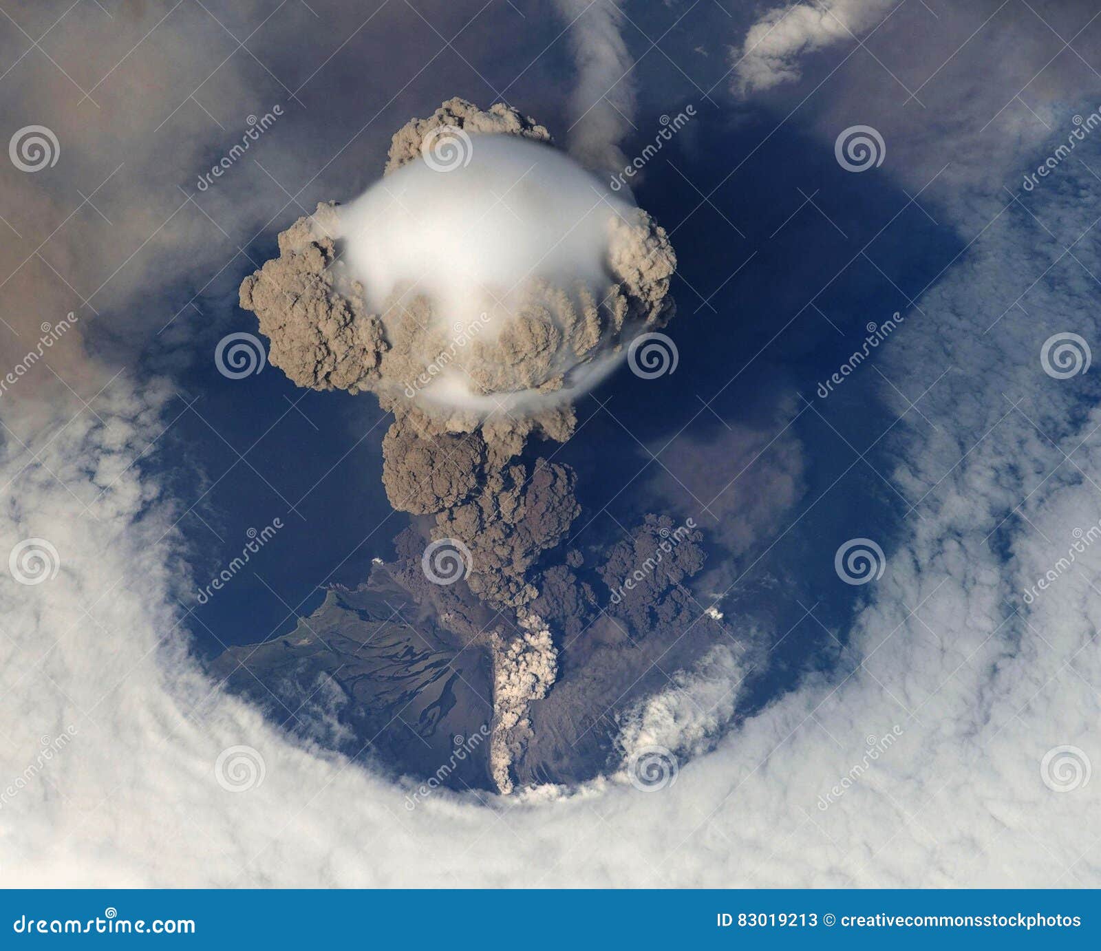 Top View Of Volcano Erupting During Daytime Picture. Image: 83019213
