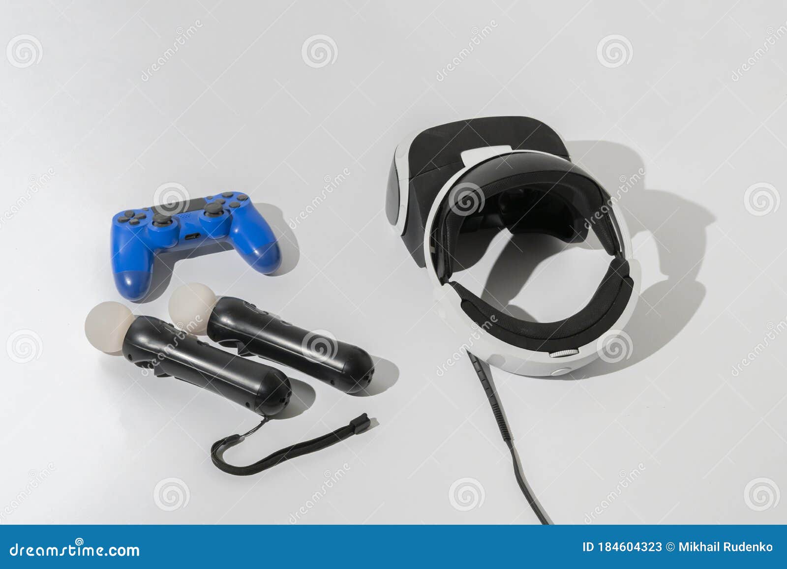 Top View of the Vr Glass on the Color Surface Isolated, Simple ...