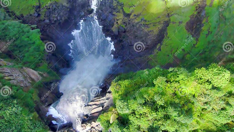 A top view of a waterfall stock photo. Image of farming - 250700932