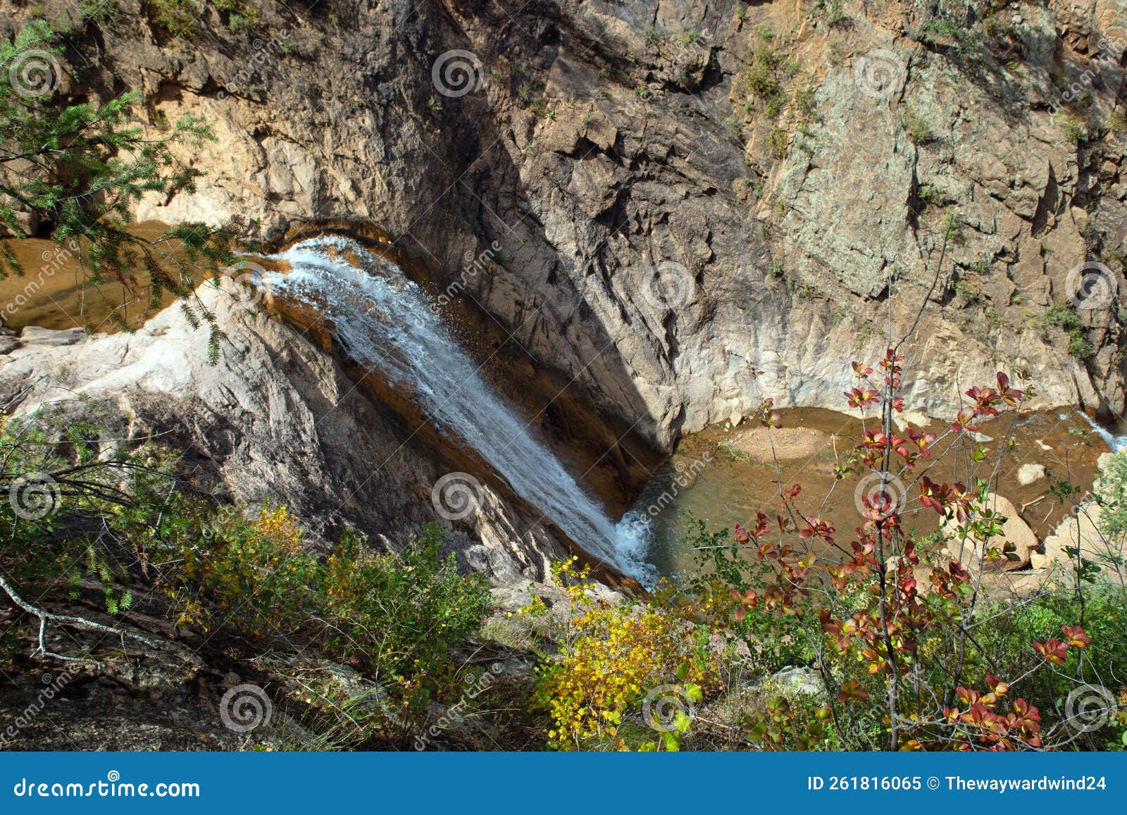 A Top View of a Waterfall Looking Down Stock Image - Image of vacation ...
