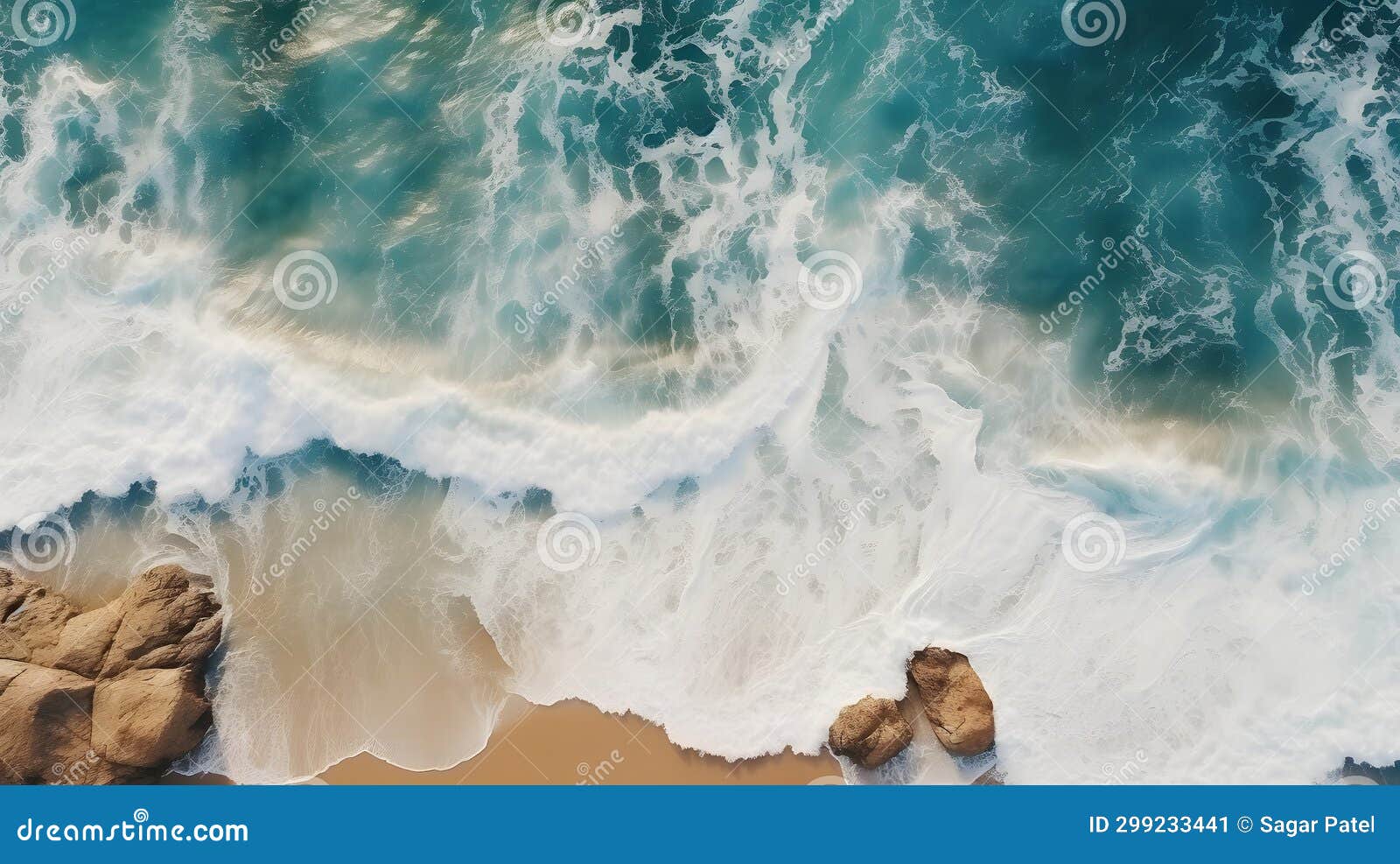 Top View Waves of the River and the Sea Meet Stock Image - Image of ...