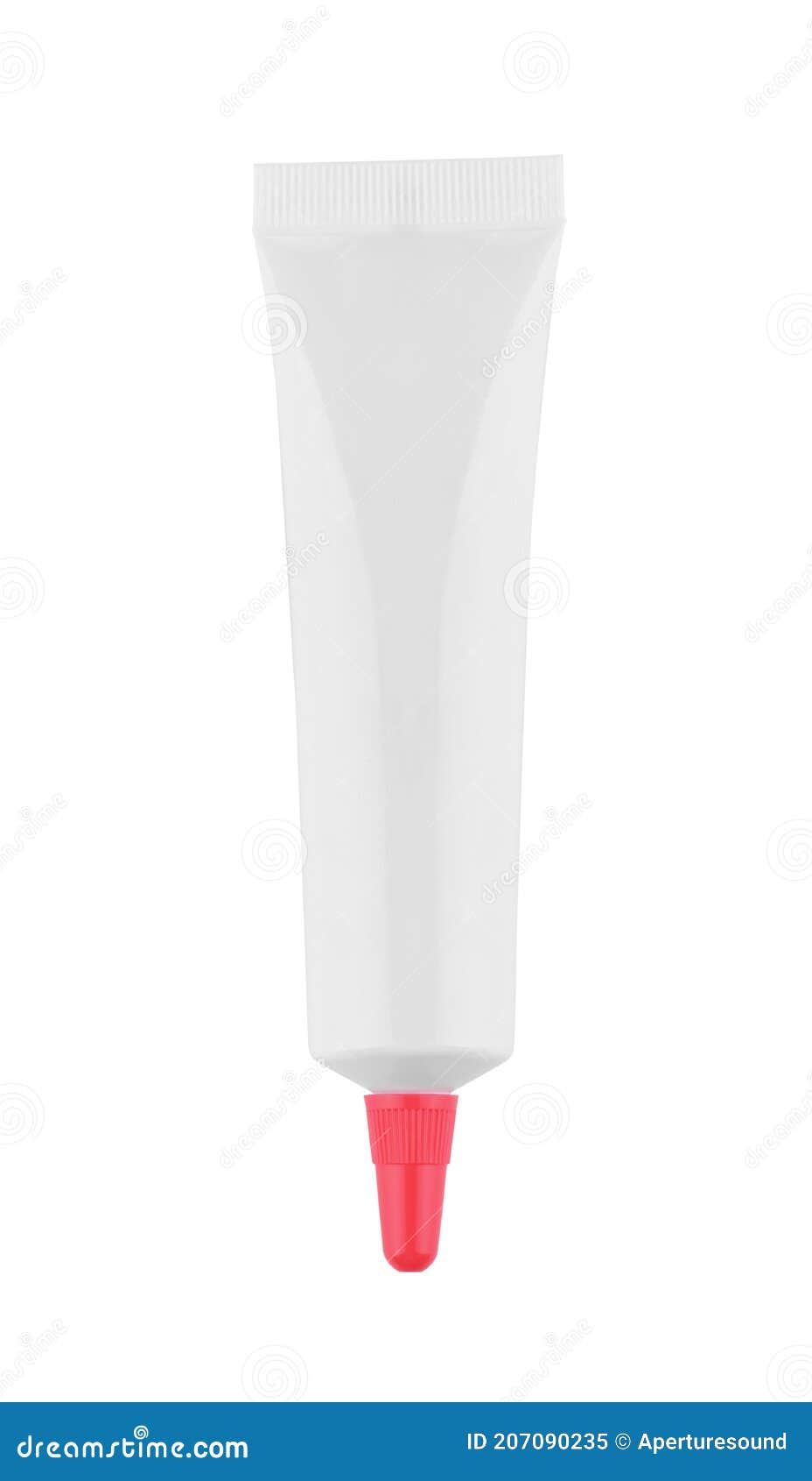 Top View of White Blank Plastic Tube Isolated Stock Image - Image of ...