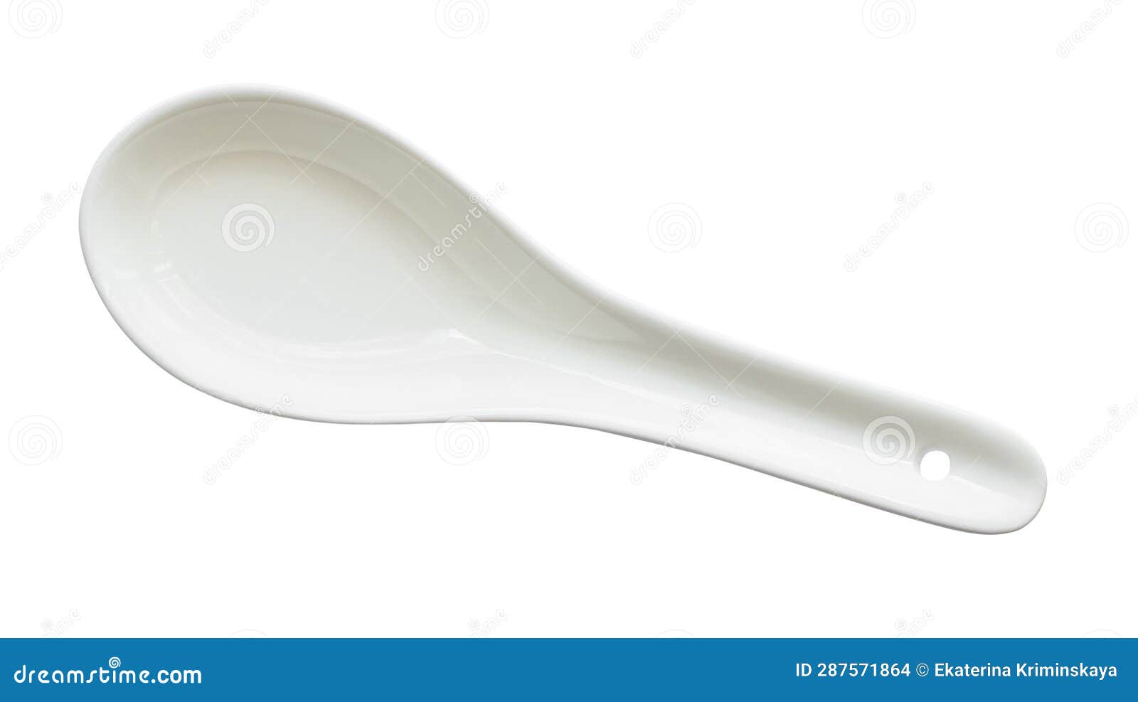 Top View of White Ceramic Soup Spoon Cutout Stock Photo - Image of ...
