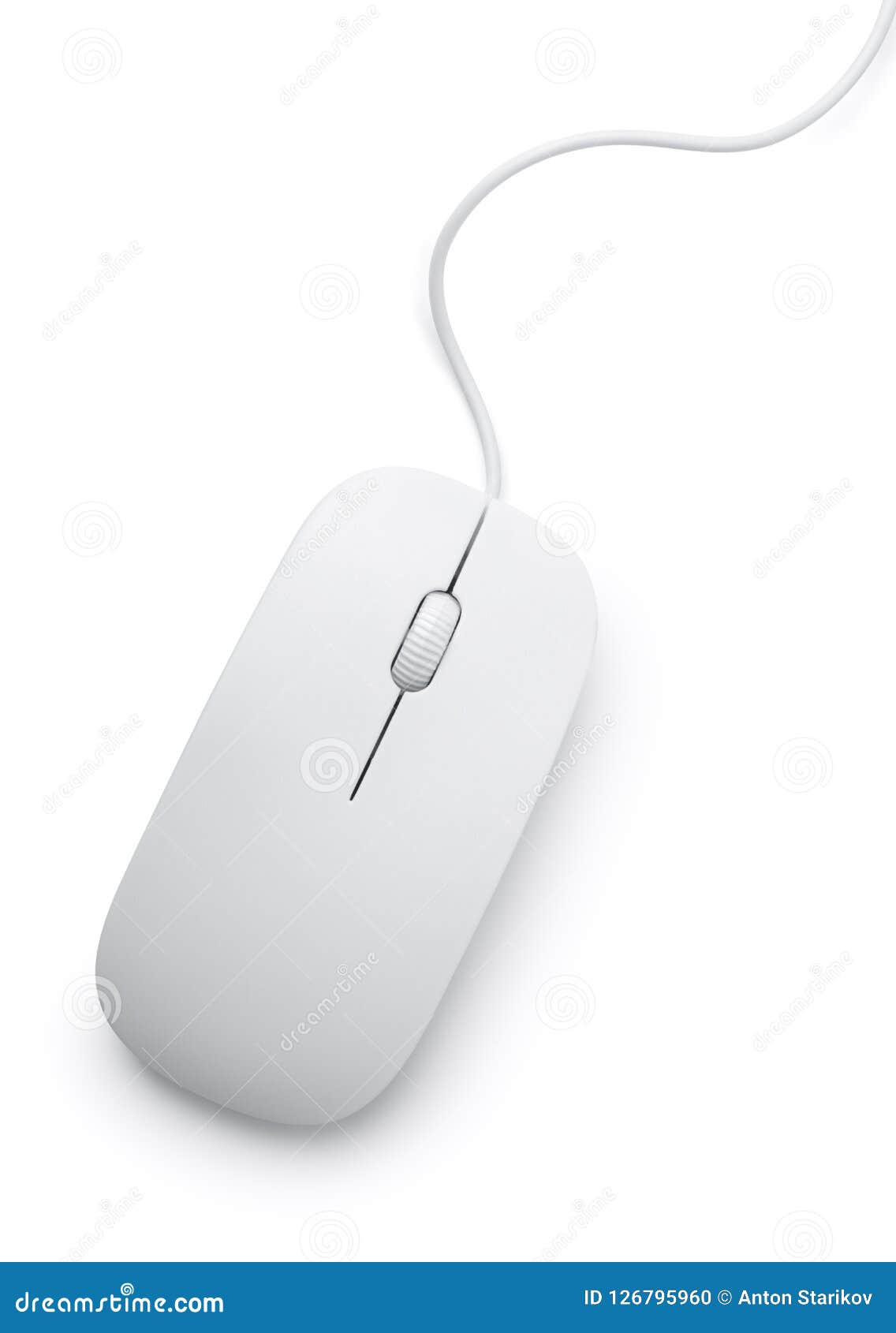 Top View of White Computer Mouse Stock Photo - Image of object, mouse ...