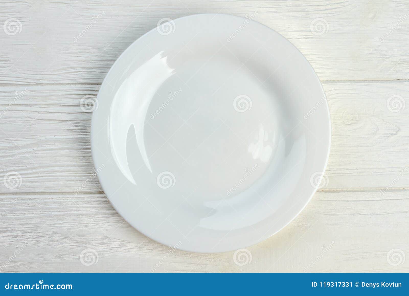 Top View of White Empty Plate. Stock Image - Image of dining, diet ...