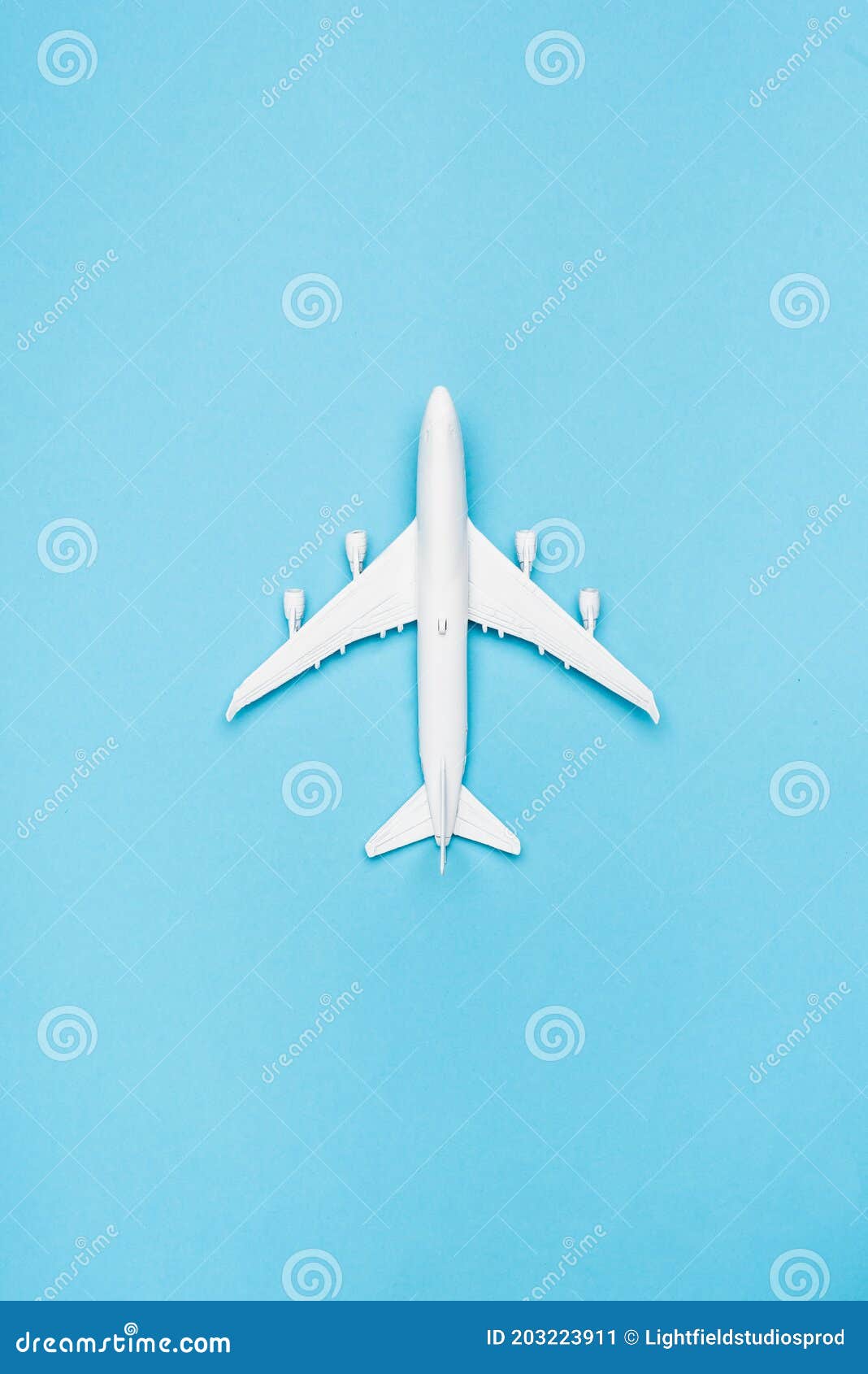 Top View of White Plane Model Stock Image - Image of trip, travel ...