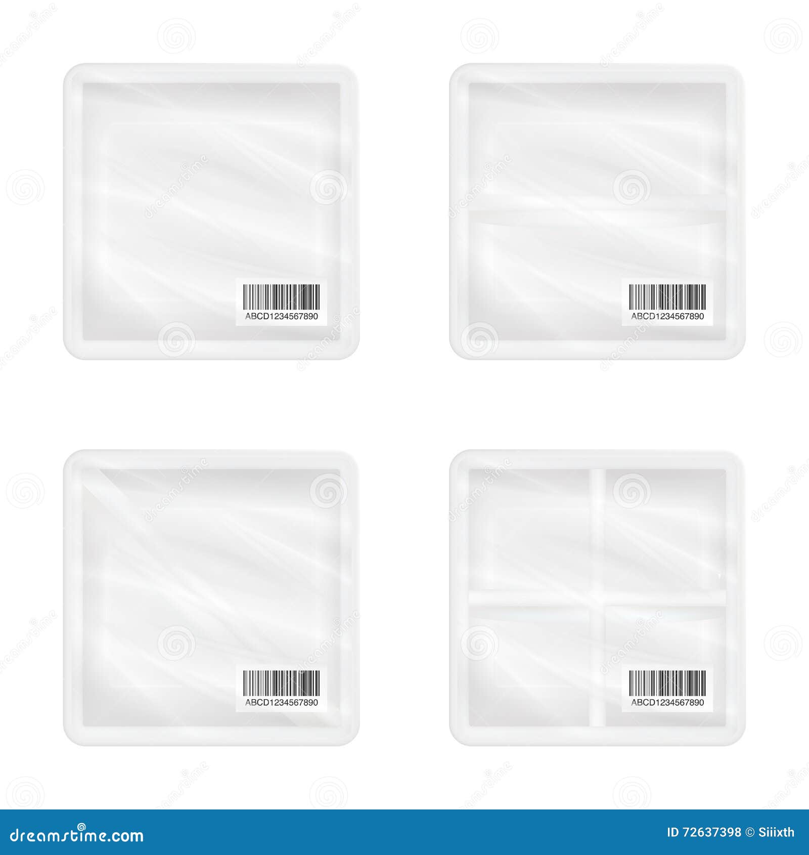 Top View Of White Polystyrene Square Packaging Mockup Stock Photo ...