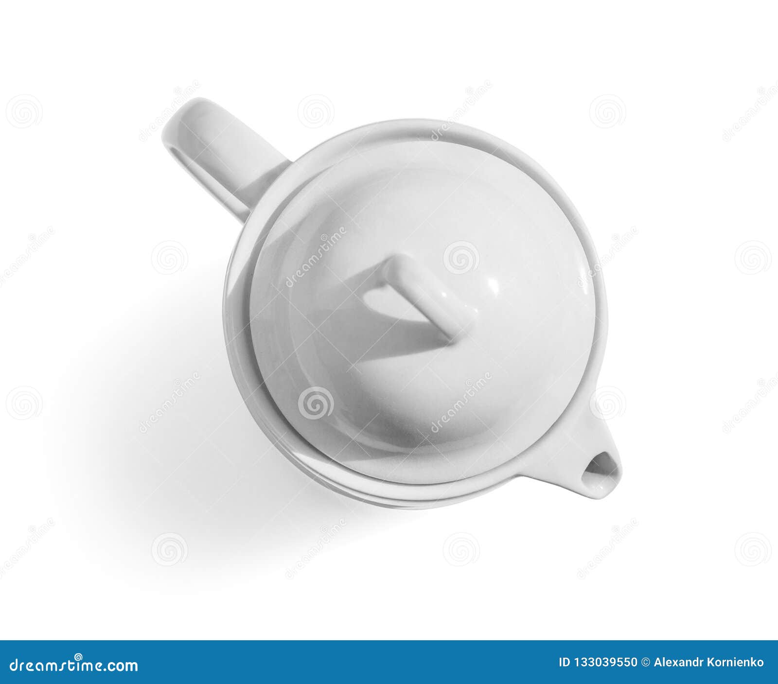 Top View of a White Pot Isolated Stock Photo - Image of kitchen, object ...