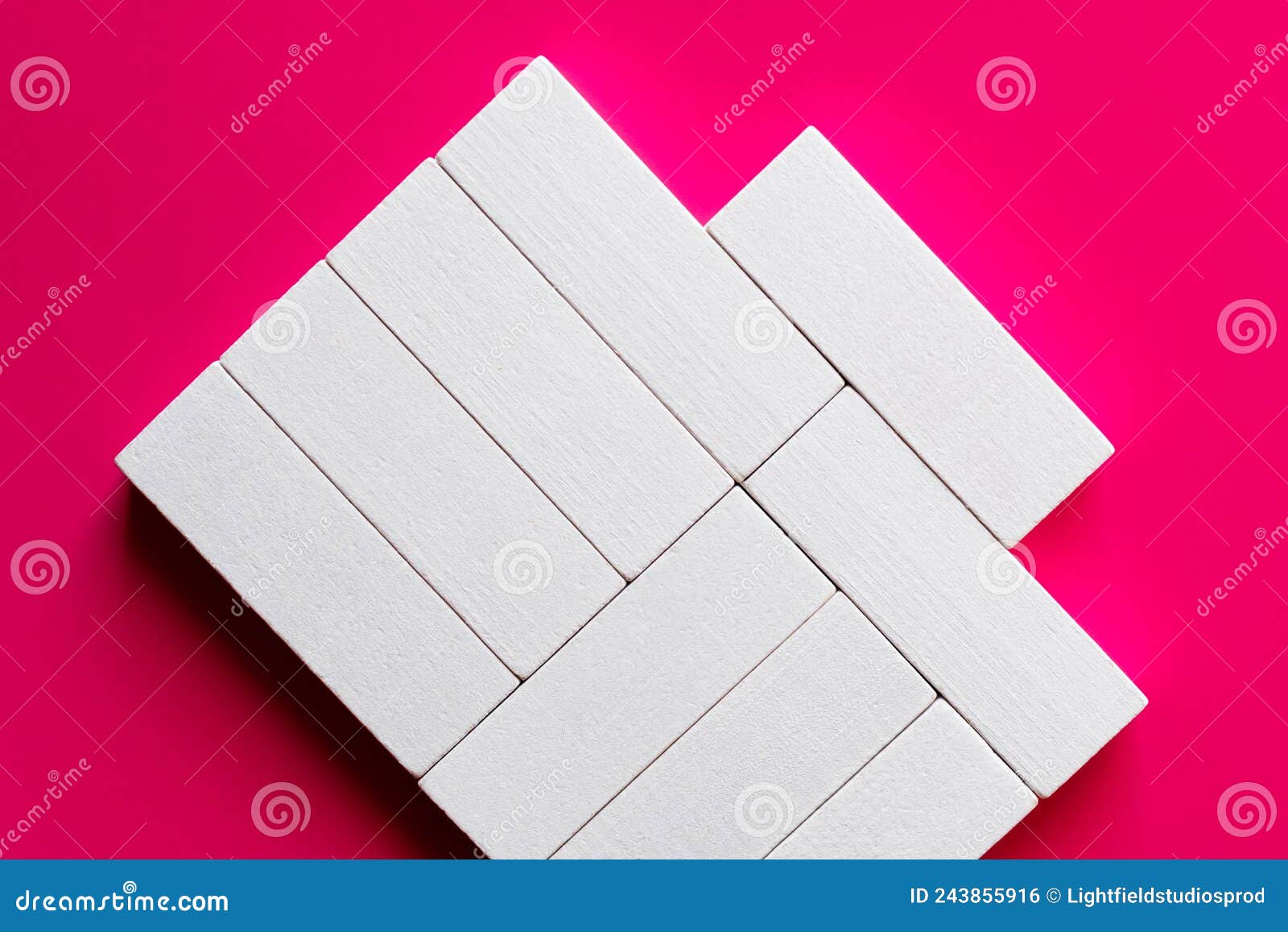 Top View of White Rectangular Shape Stock Photo - Image of bright ...
