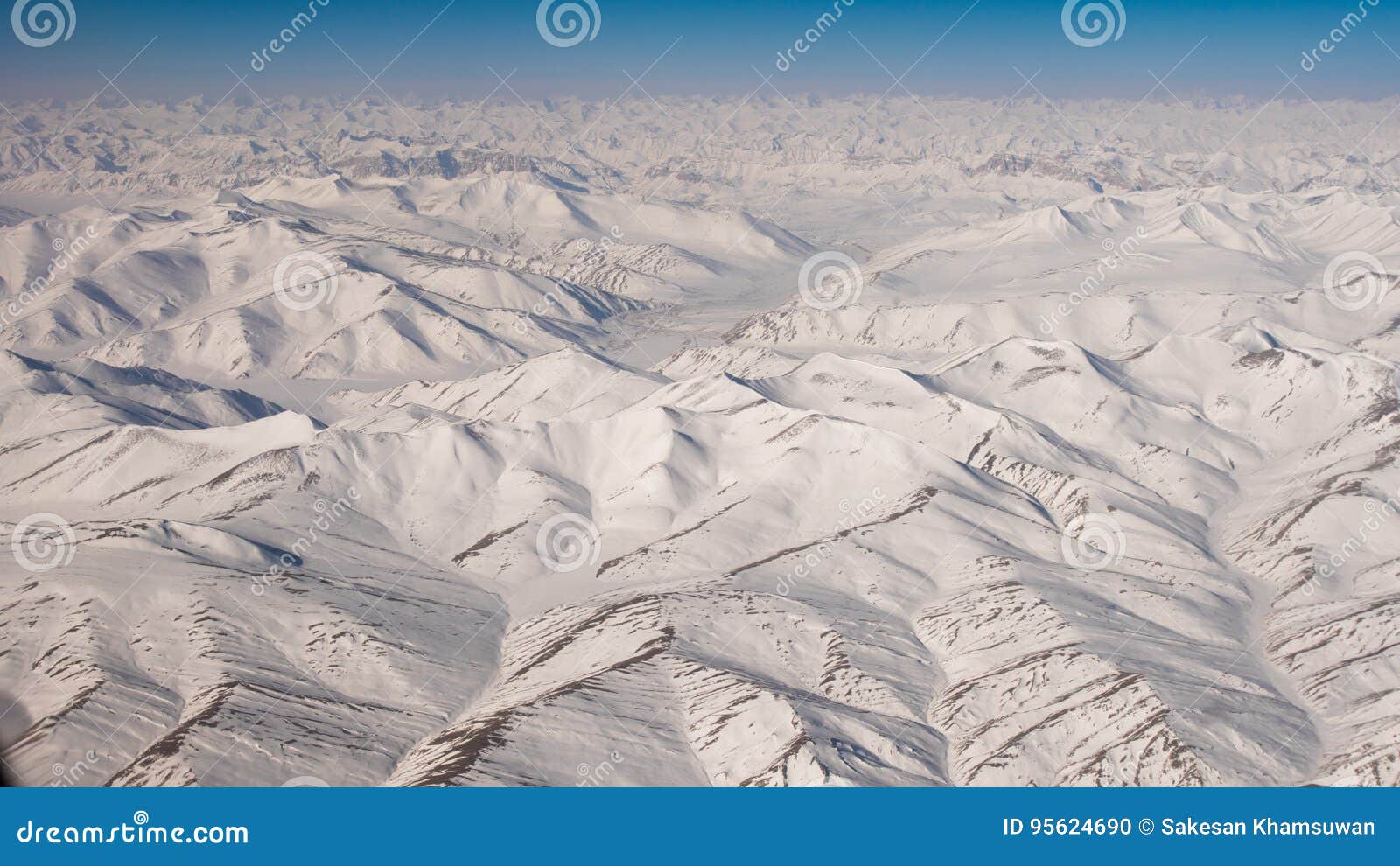 Top View of White Snow Mountain Stock Photo - Image of earth, landscape ...