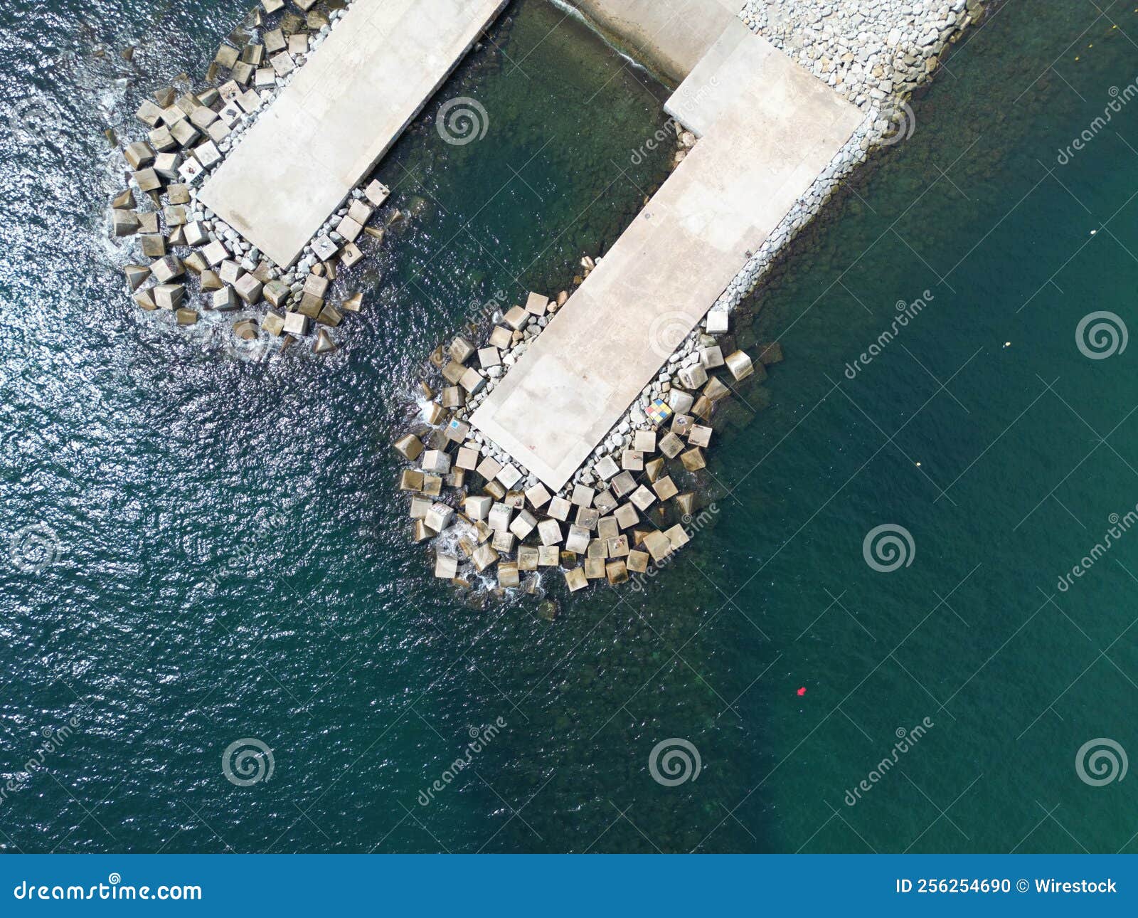 Top View of White Stone-built Structure in the Water Under the Sunlight ...
