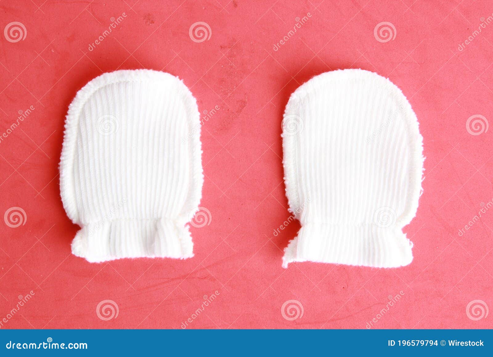 Top View of the White Woollen Mittens Stock Photo - Image of fashion ...