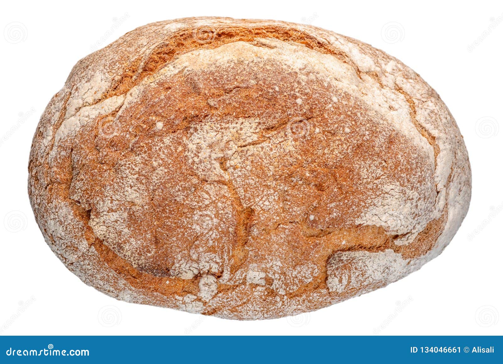 Whole Greek Round Bread Isolated on White Background Stock Image ...