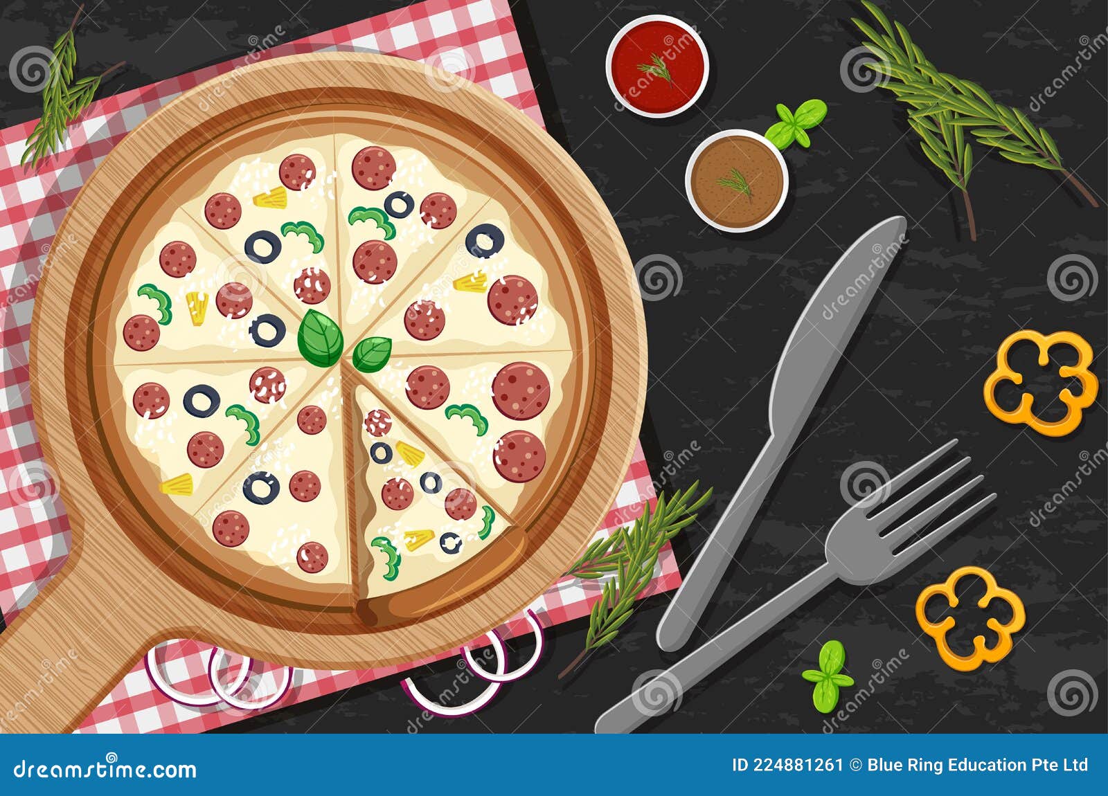 Top View Of Hot Pepperoni Pizza. Aerial Shot Of Pepperoni Pizza Royalty ... Top View Of Hot Pepperoni Pizza. Aerial Shot Of Pepperoni Pizza Royalty ...