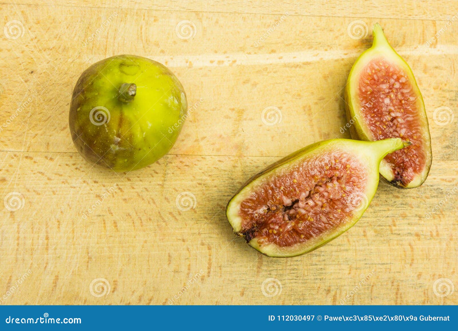 Top View of the Whole and Section of Figs. Stock Image - Image of ...