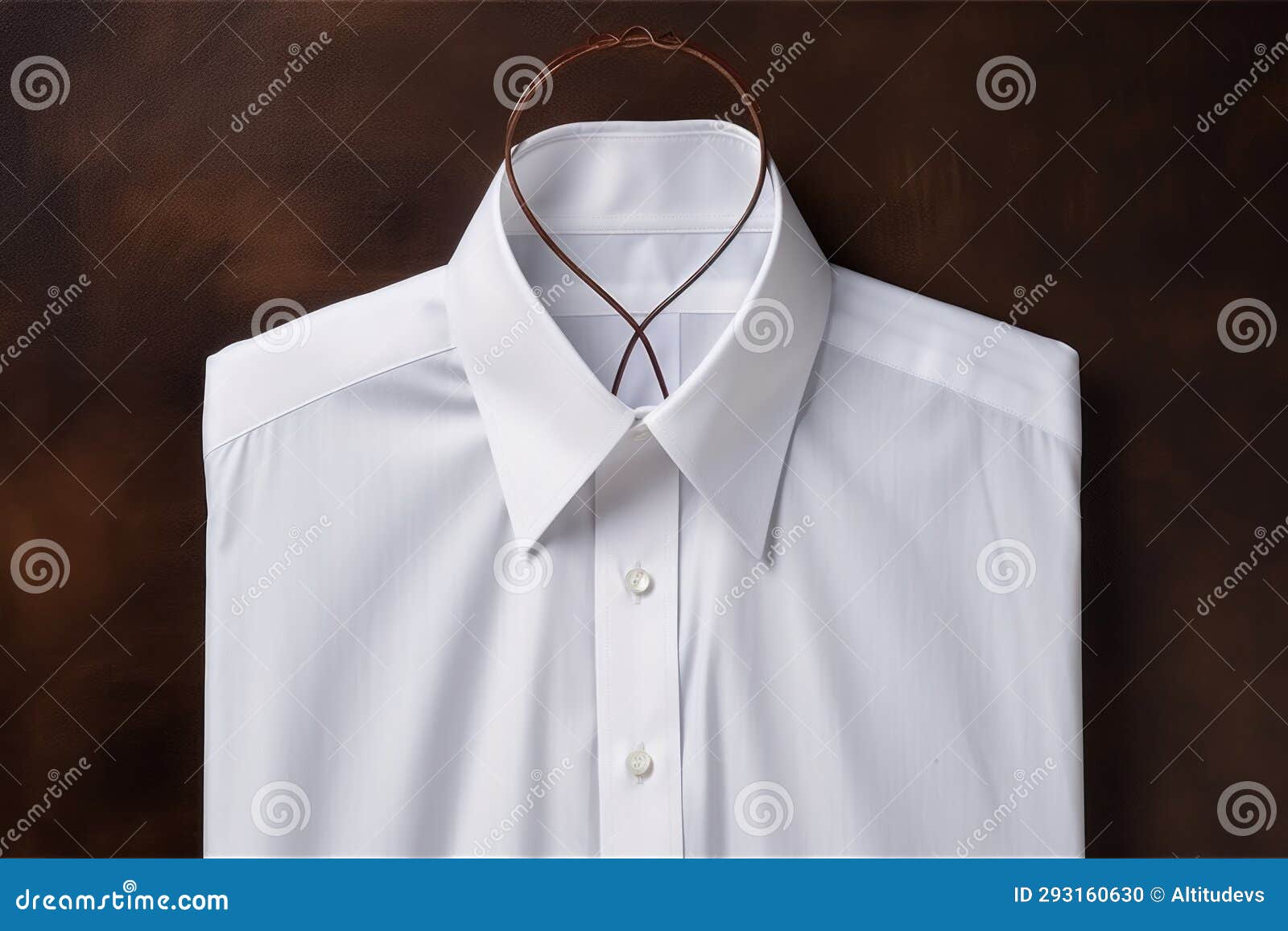 Top View of a Wire Clothes Hanger with White Shirt Stock Photo - Image ...