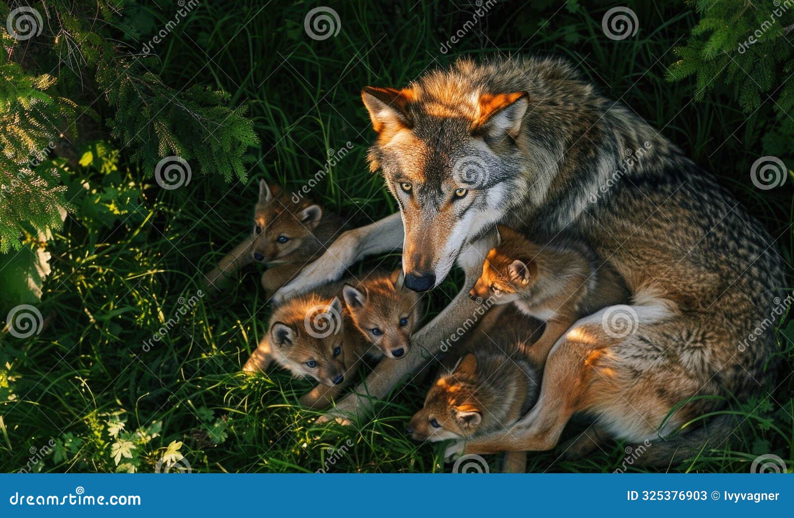 Top View of a Wolf Lying in the Shade Stock Image - Image of animals ...