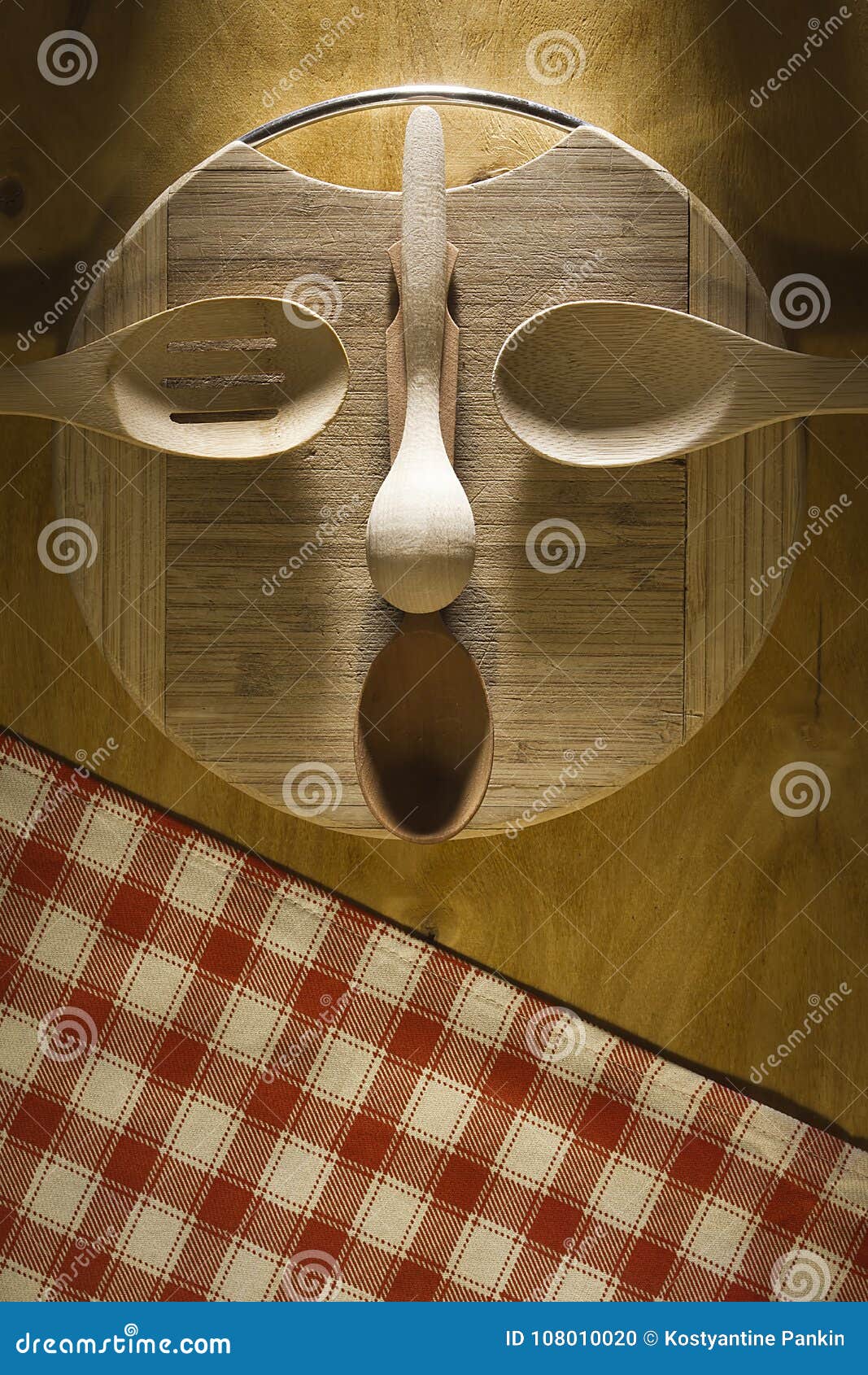 Top View of Wooden Kitchen Utensils Stock Photo - Image of composition ...