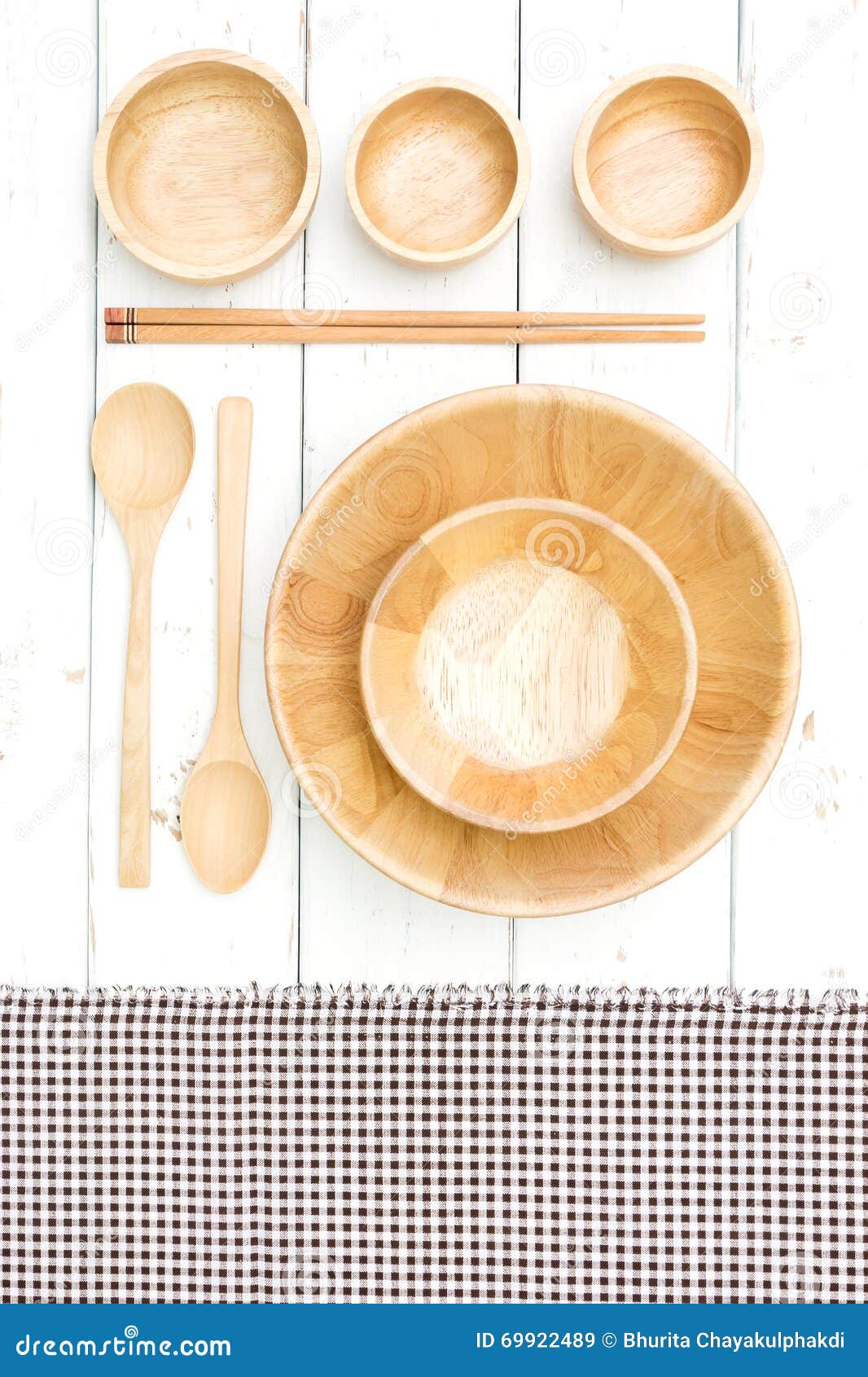 Top view of wooden plates stock image. Image of object - 69922489
