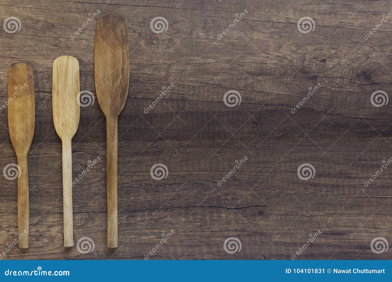 Top View Wooden Spatula, Topview Wooden Cooking Paddle Stock Image ...