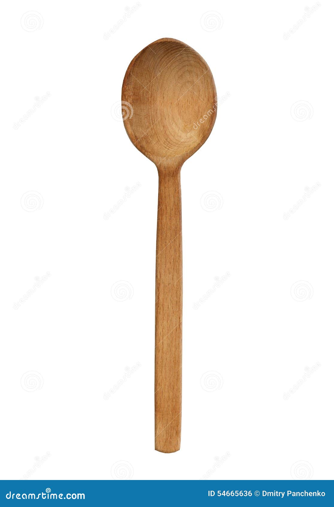 Top View of Wooden Spoon Isolated on White. Stock Photo - Image of ...