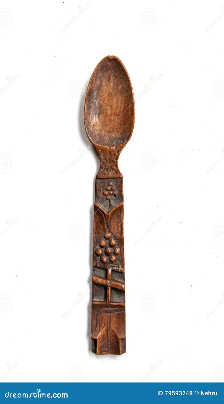 Top View of Wooden Spoon on White Stock Photo - Image of decoration ...